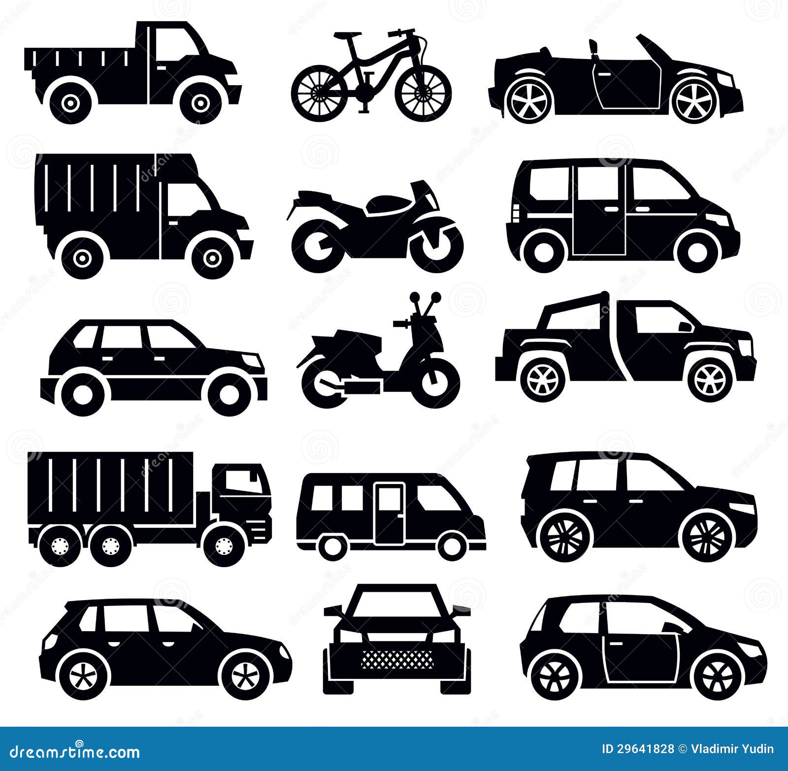 Transportation icon set stock vector. Illustration of road - 29641828