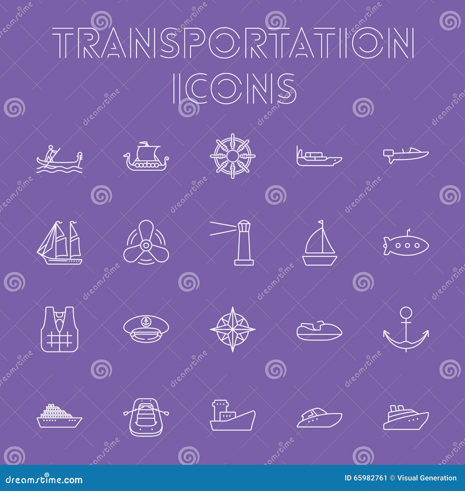 Transportation icon set. stock vector. Illustration of international ...