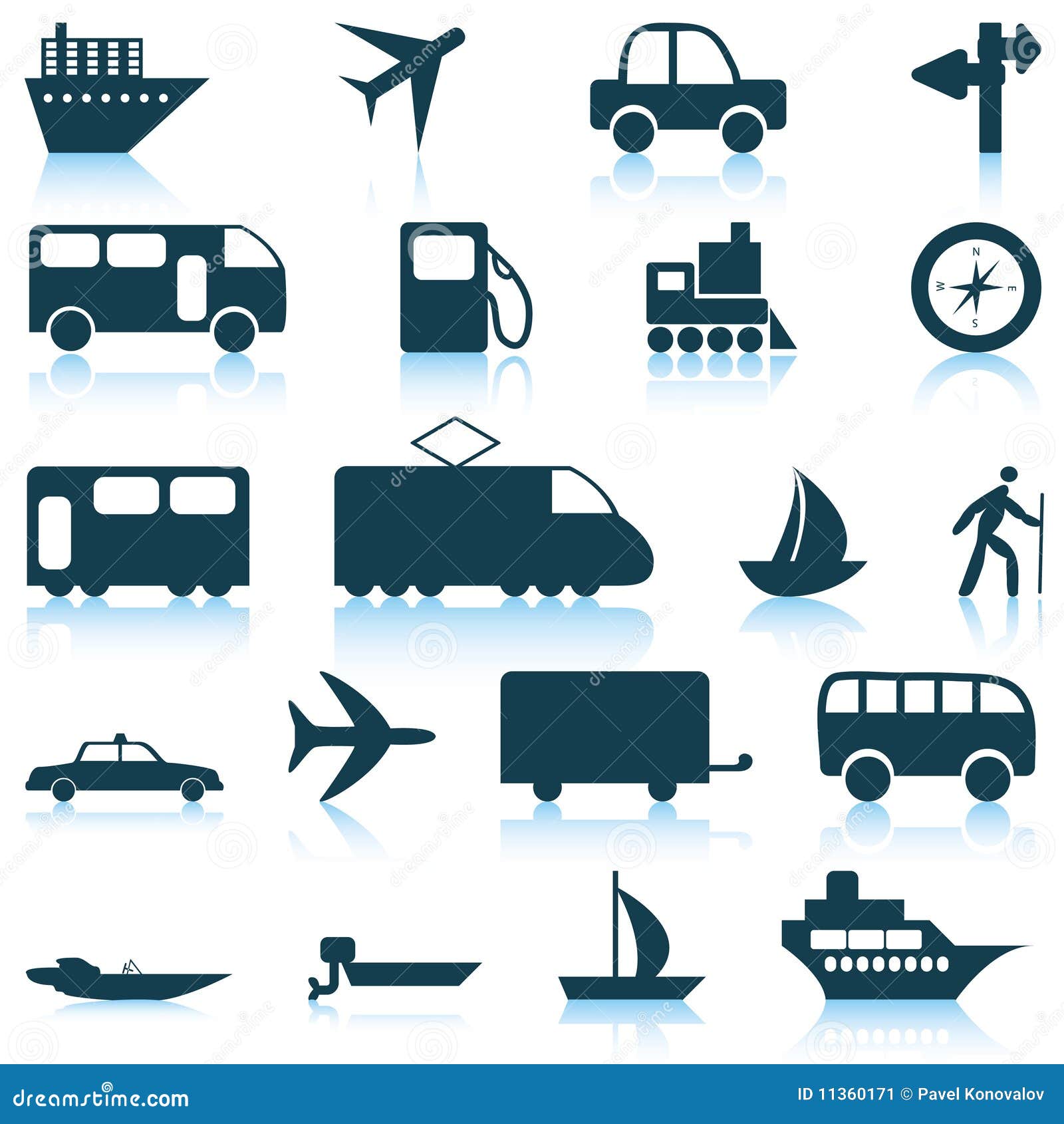 Transportation icons set stock vector. Illustration of computer - 11360171