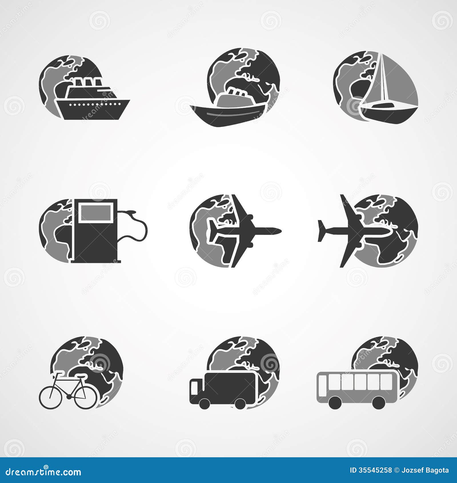 Transportation Icons stock vector. Illustration of infographic - 35545258