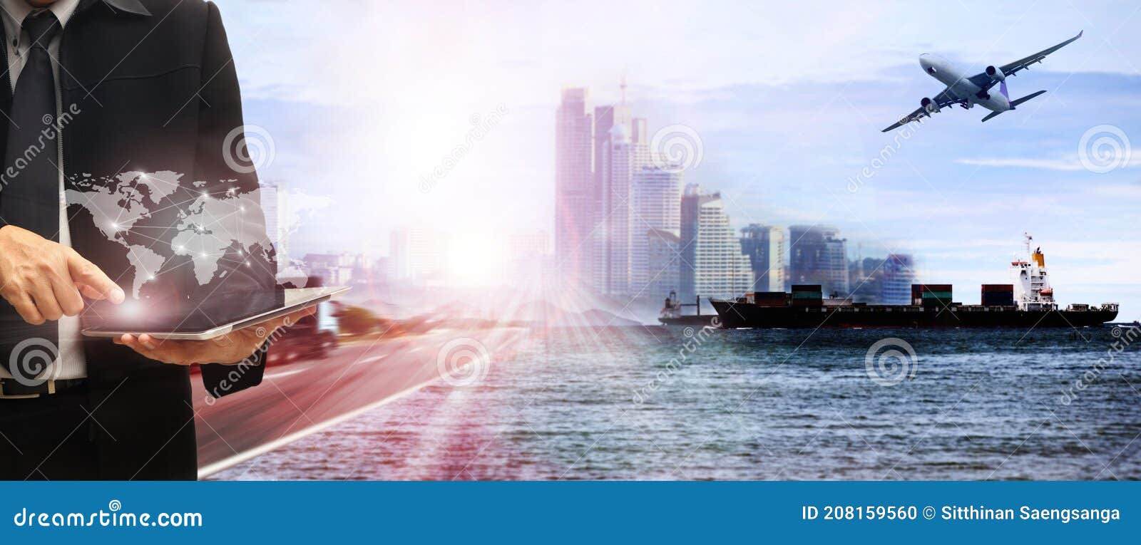 Transportation, Import-export and Logistics Concept, Stock Photo ...