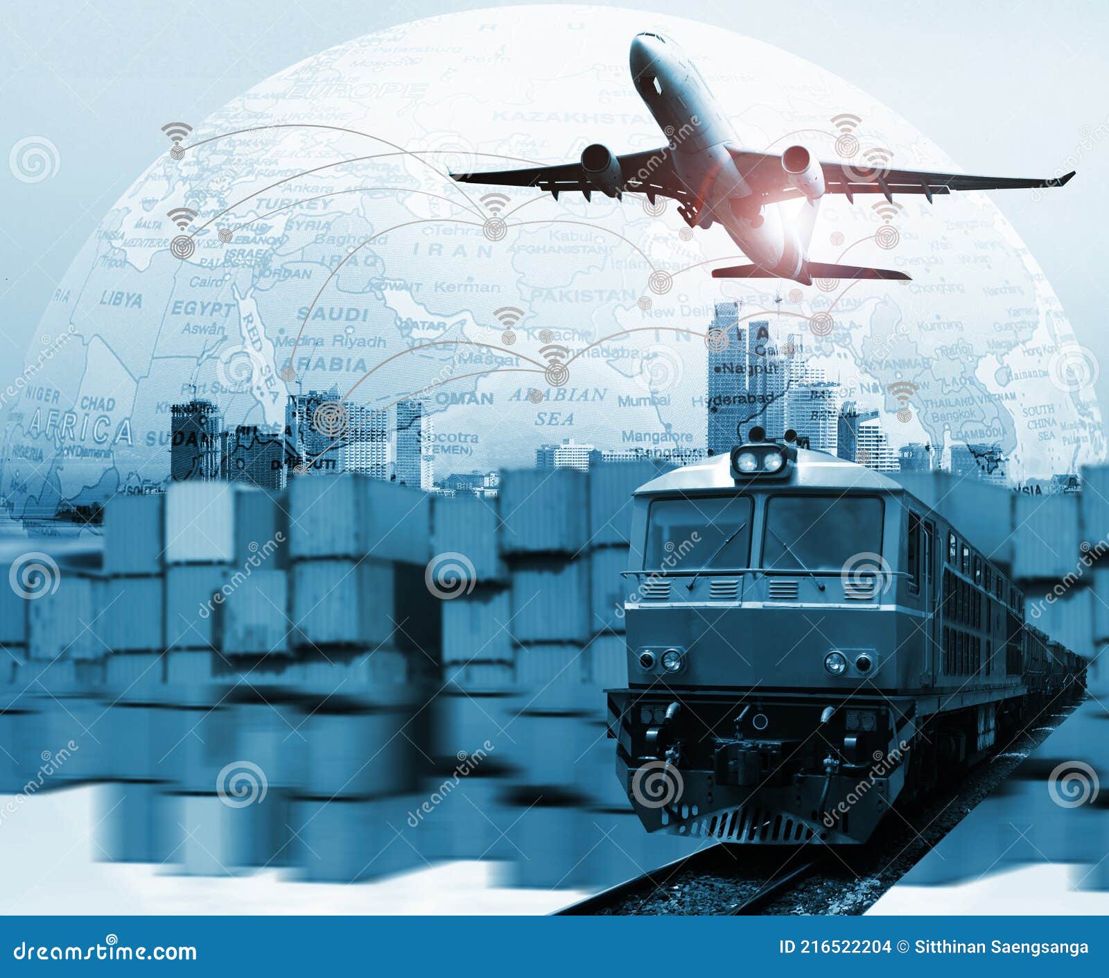 Transportation, Import-export and Technology for Work Stock Photo ...