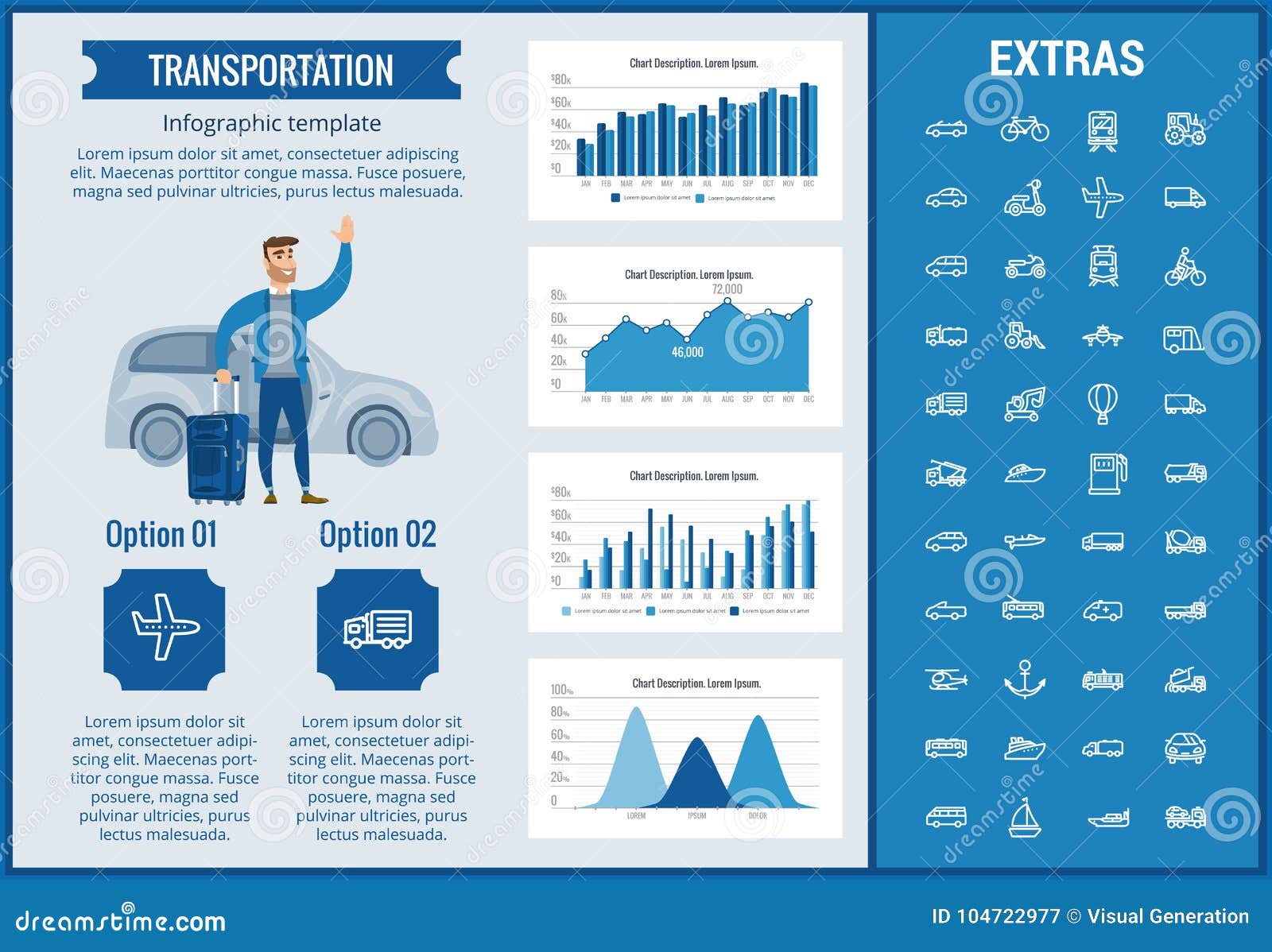 Transportation Infographic Template and Elements. Stock Vector ...