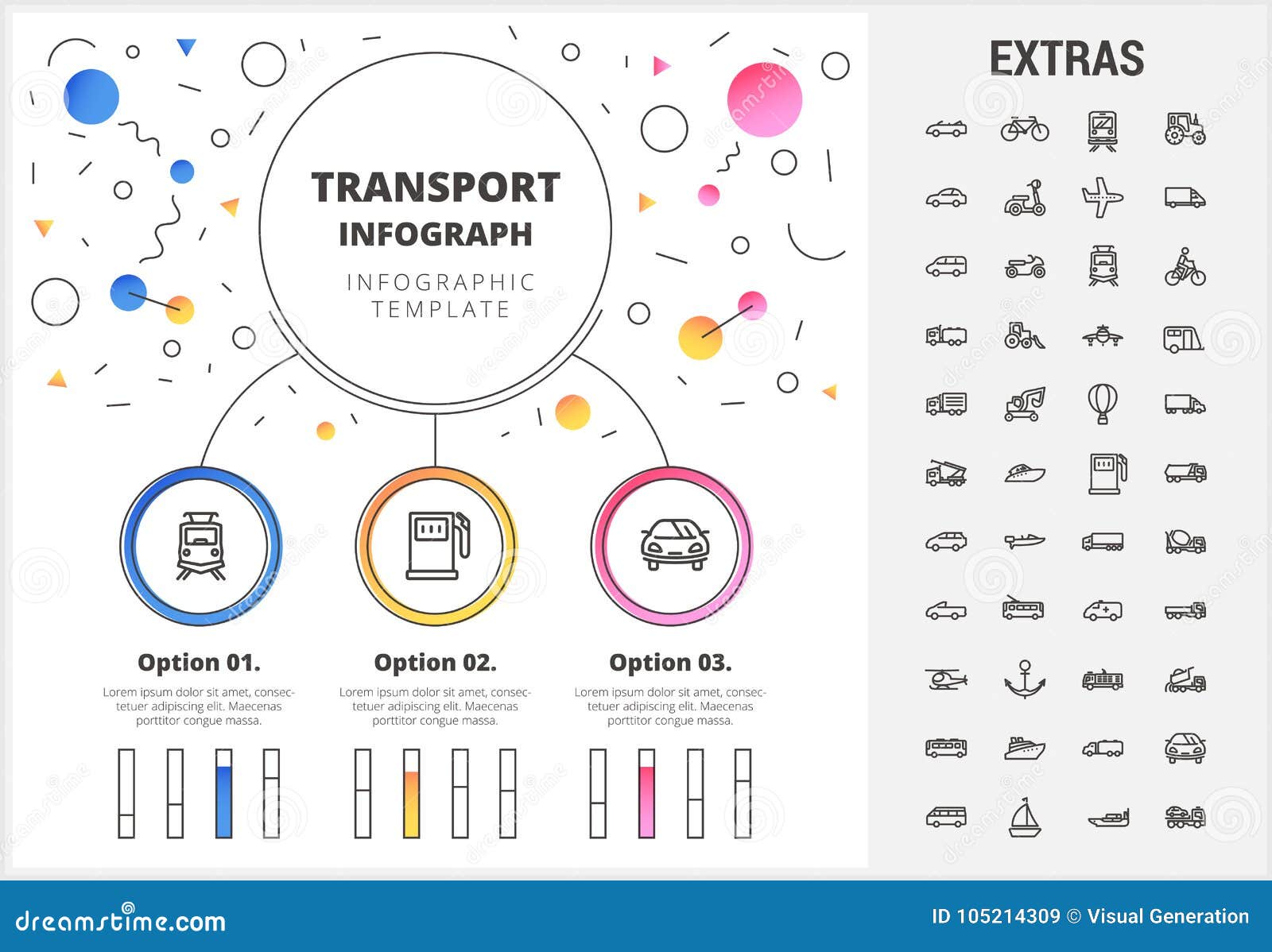 Transportation Infographic Template and Elements. Stock Vector ...