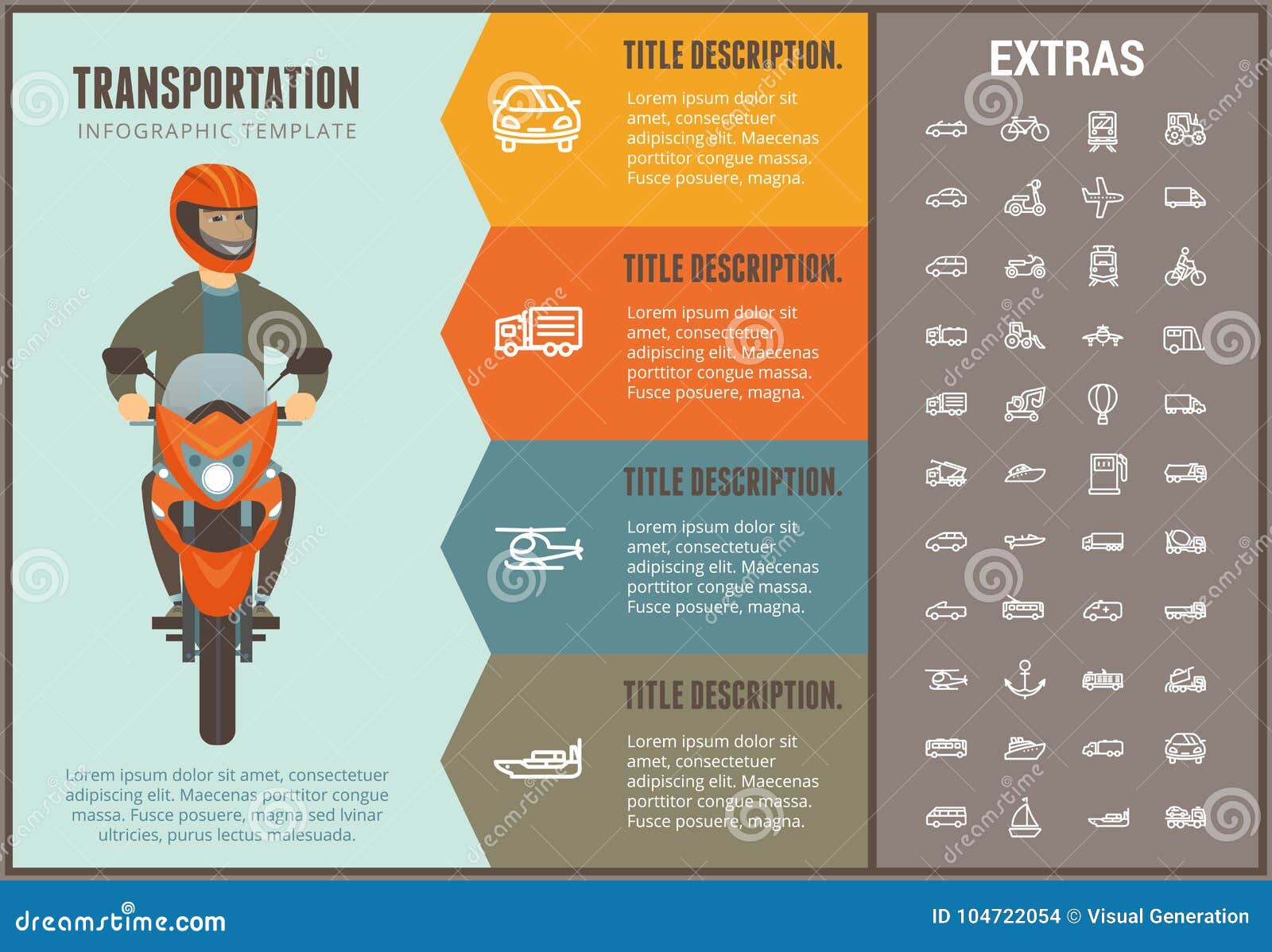 Transportation Infographic Template and Elements. Stock Vector ...