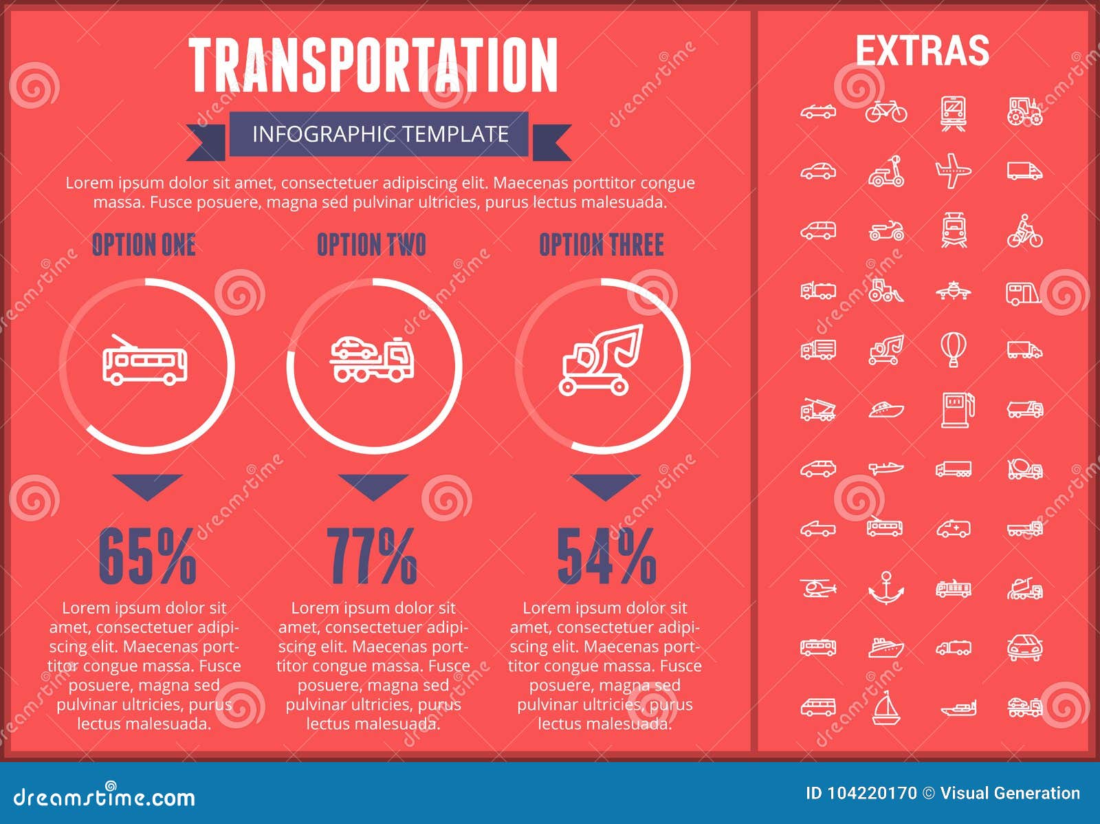 Transportation Infographic Template and Elements. Stock Vector ...