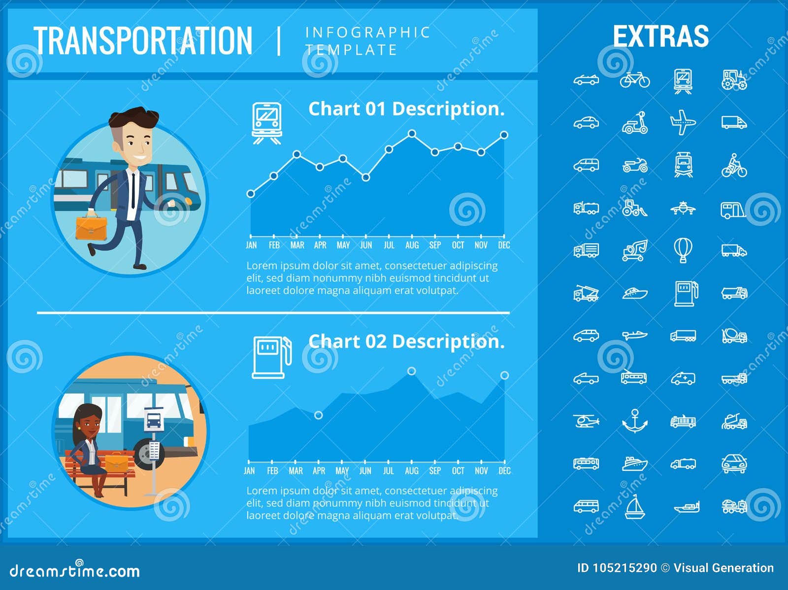 Transportation Infographic Template and Elements. Stock Vector ...