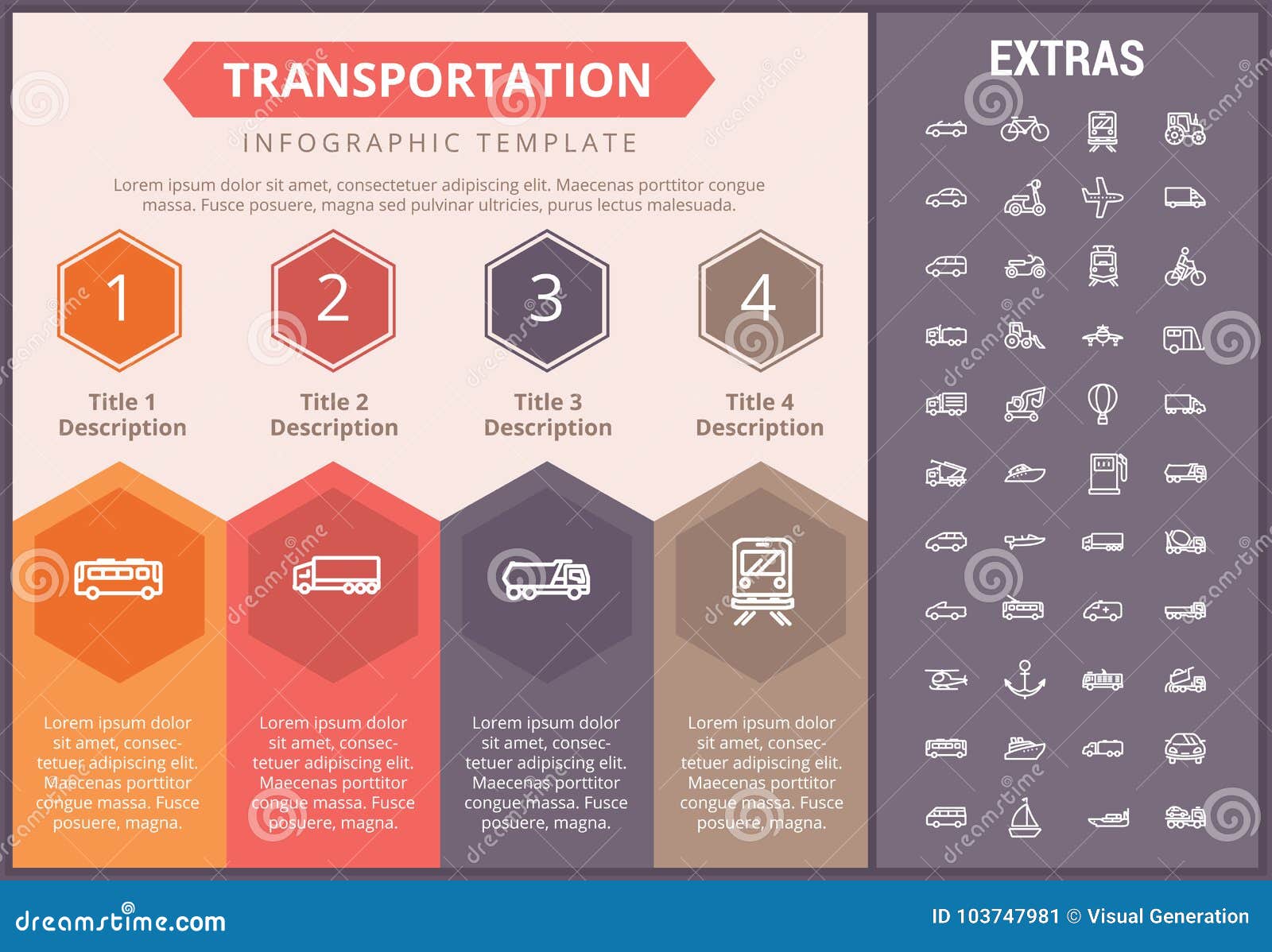 Transportation Infographic Template and Elements. Stock Vector ...