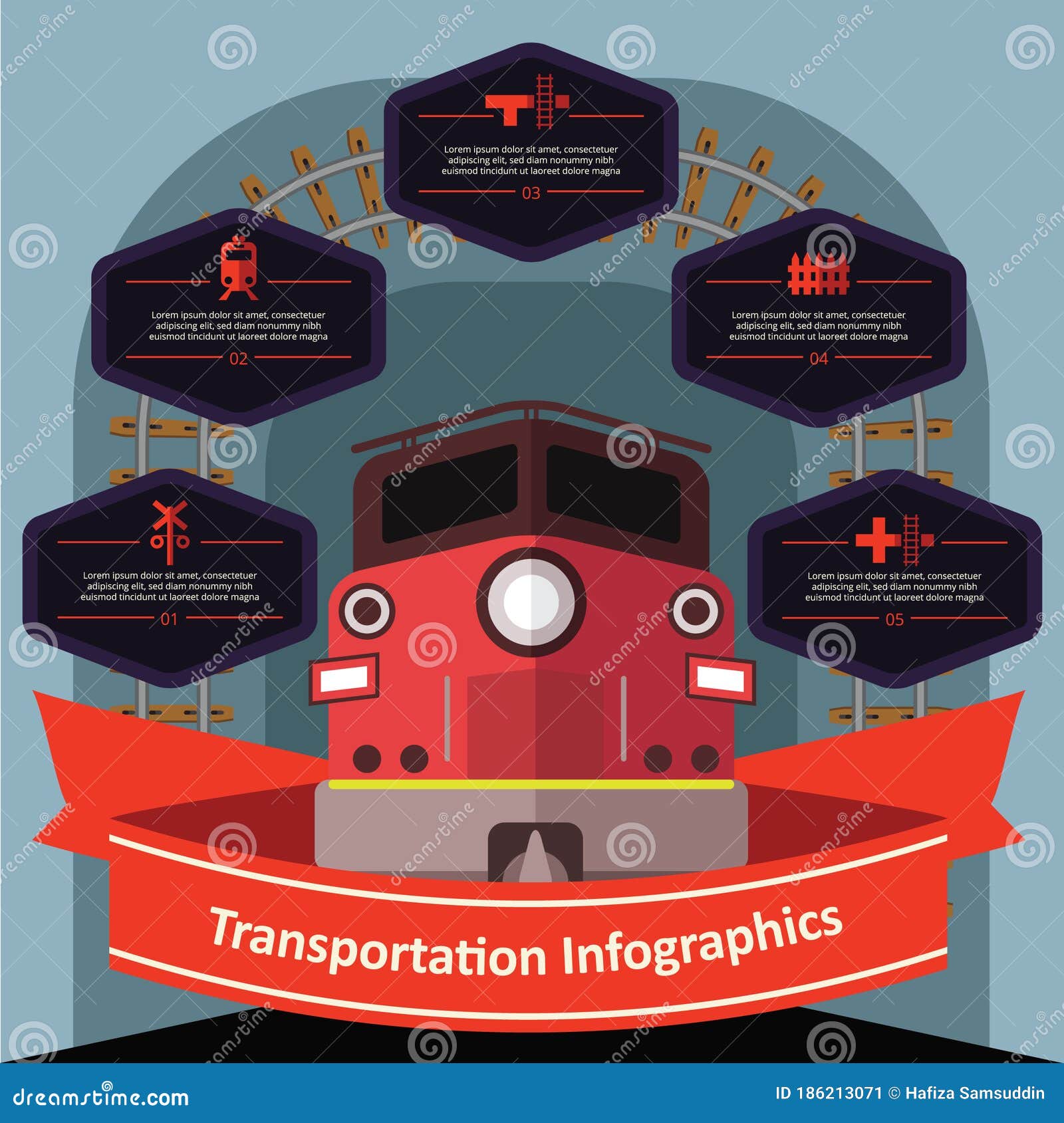Transportation Infographic. Vector Illustration Decorative Design Stock ...