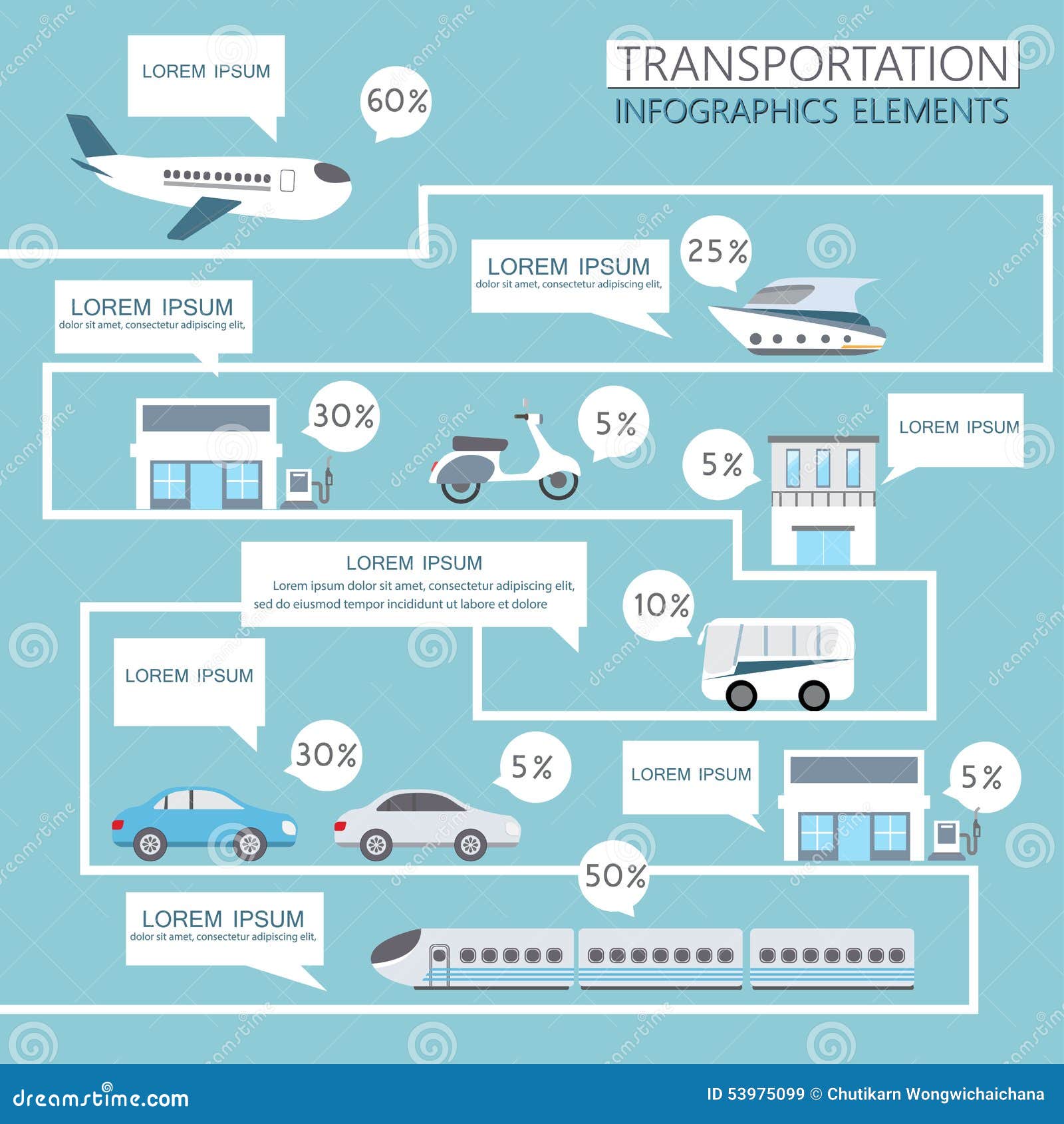 Transportation Infographics Royalty-Free Cartoon | CartoonDealer.com ...