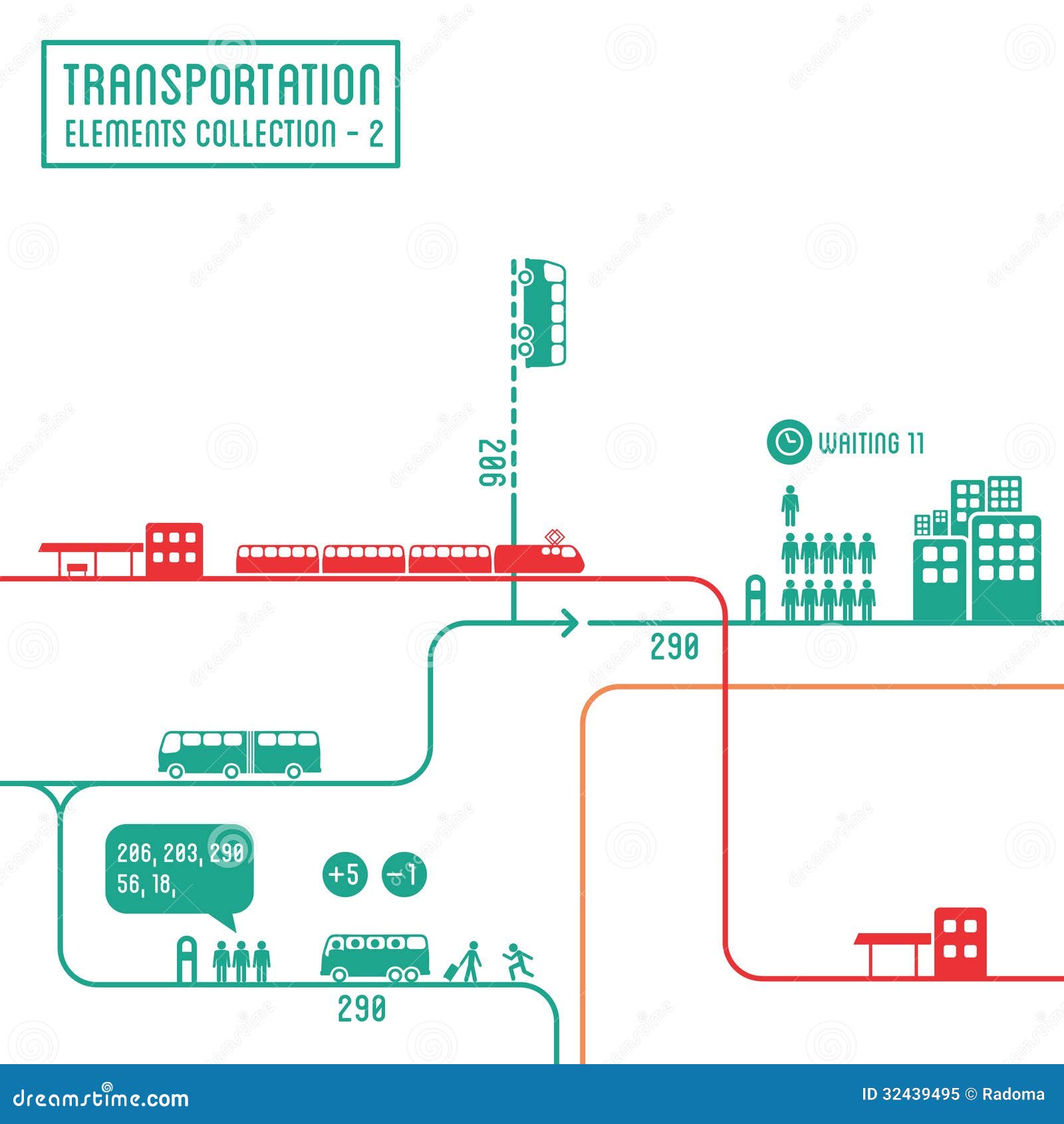 Transportation Infographics Stock Illustration - Illustration of city ...