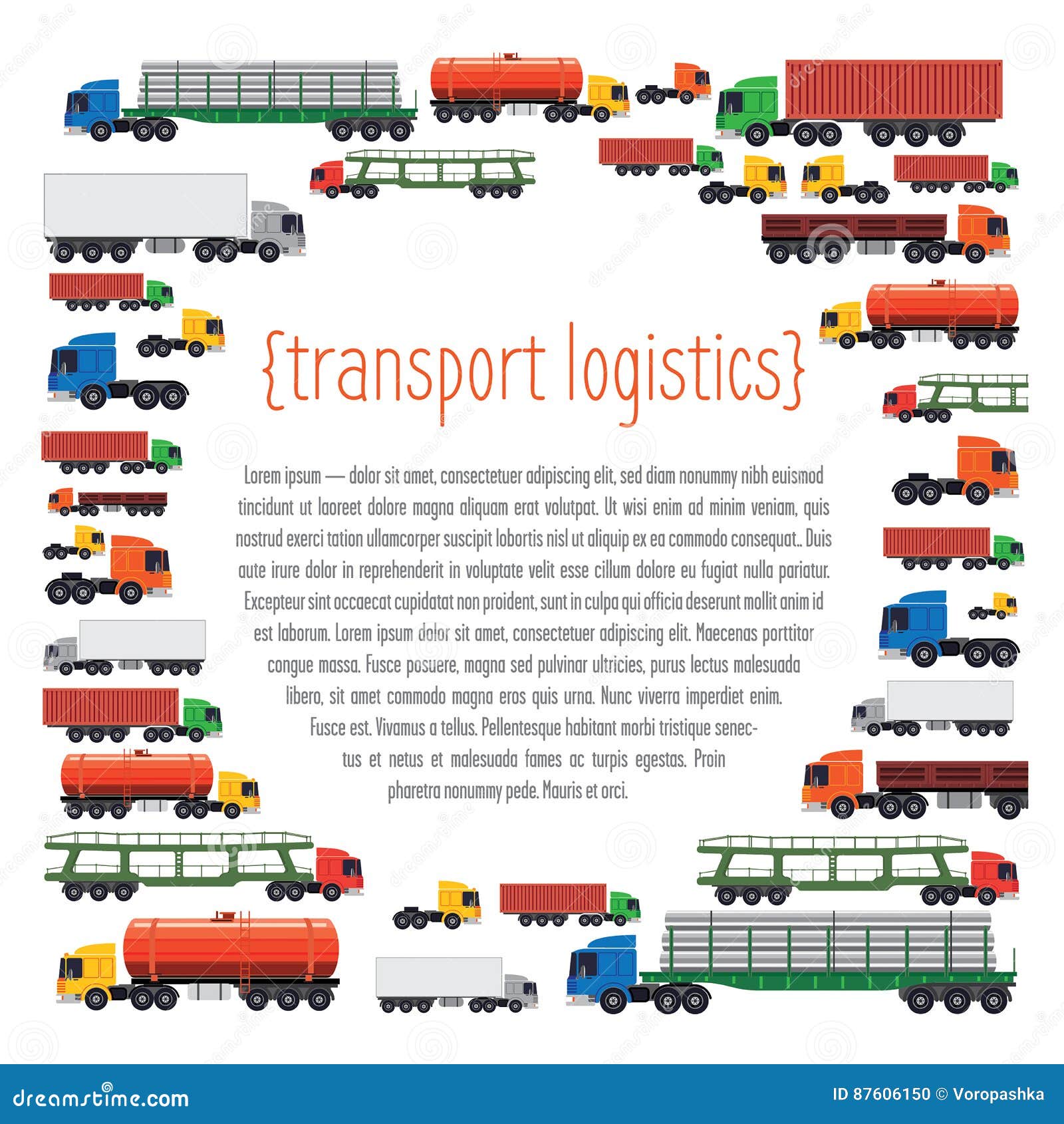 Transportation Layout Template Stock Vector - Illustration of design ...