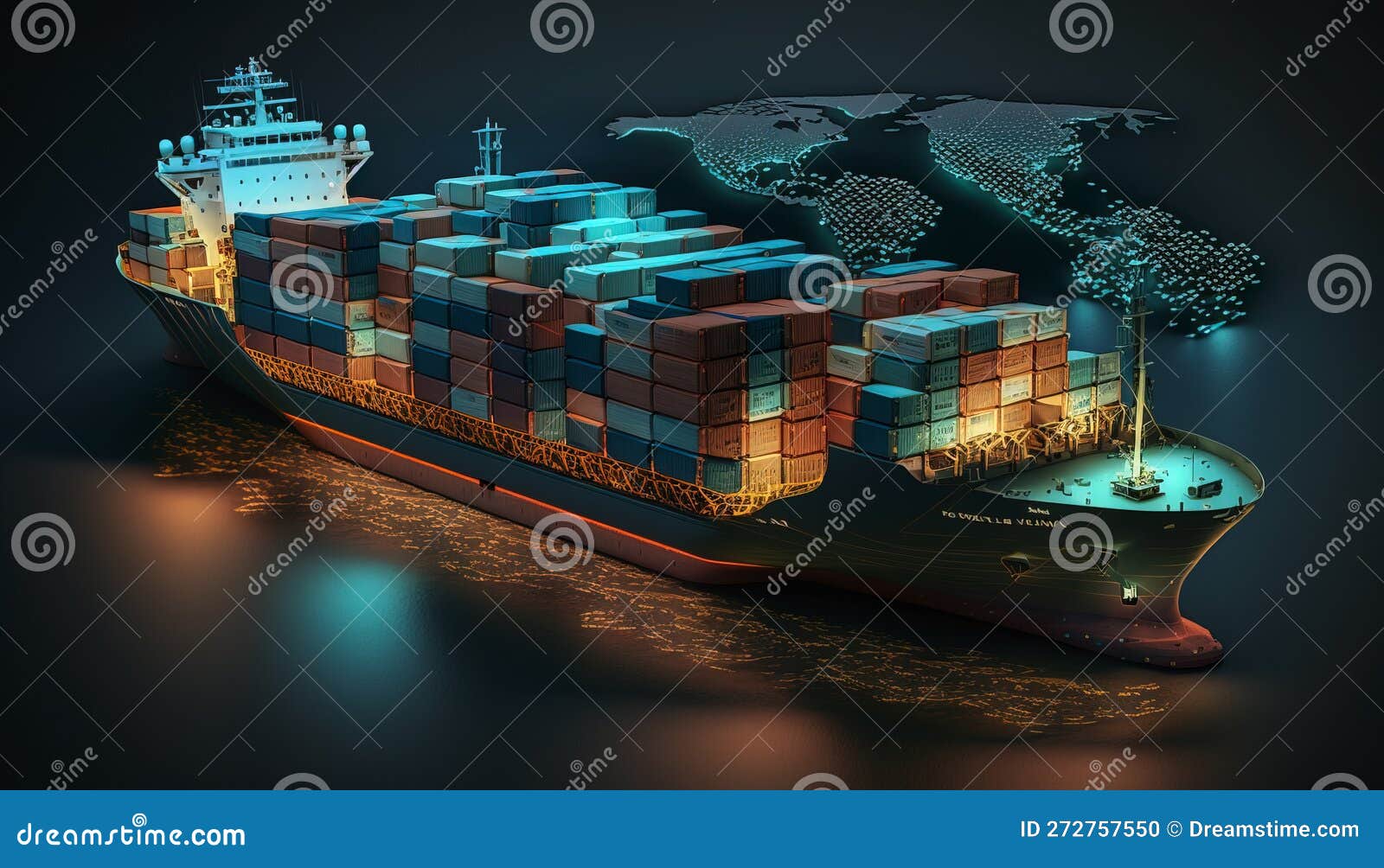 Transportation and Logistic Network Distribution Growth. Container ...