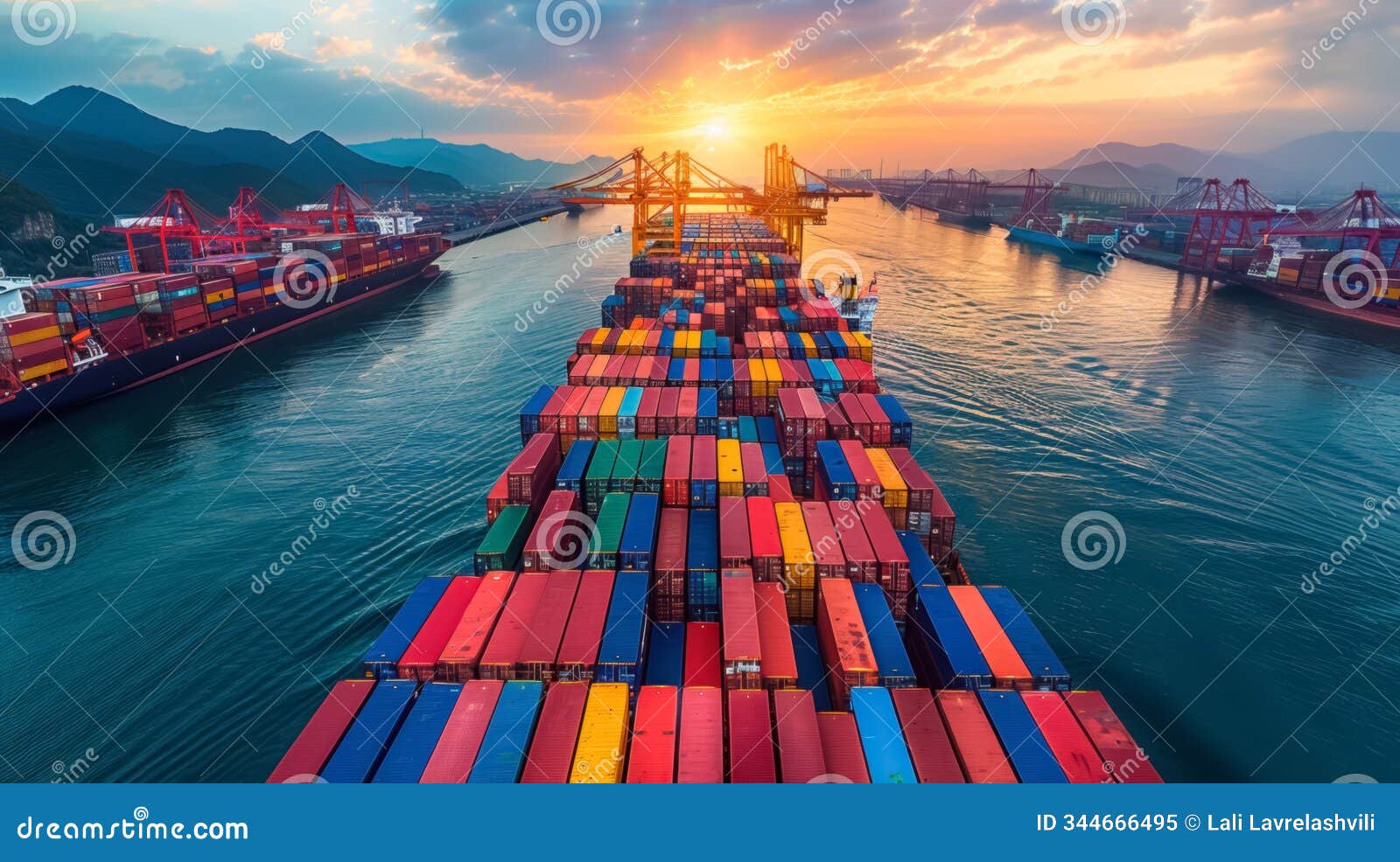 Transportation and Logistic Network Distribution Growth. Container ...