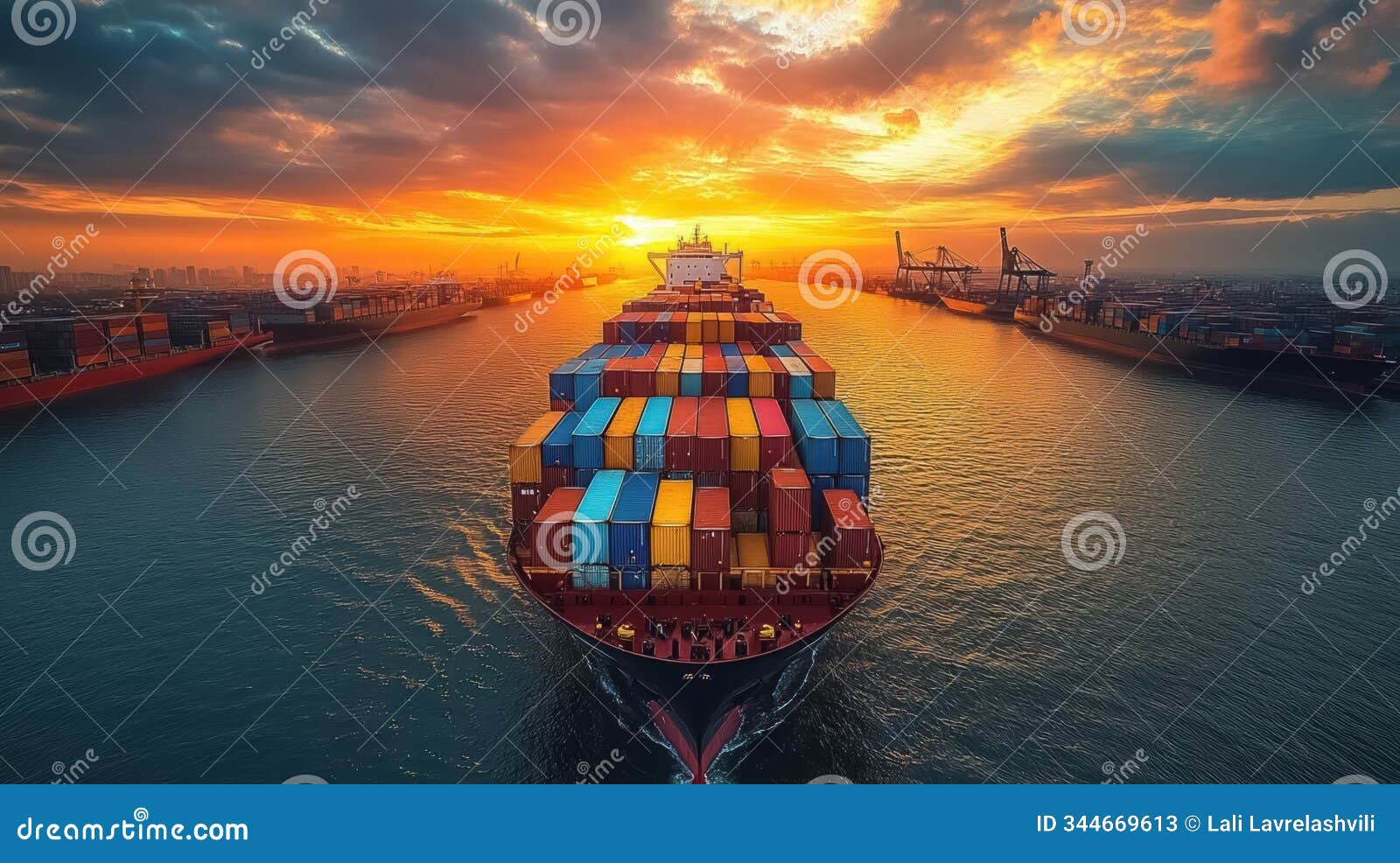 Transportation and Logistic Network Distribution Growth. Container ...