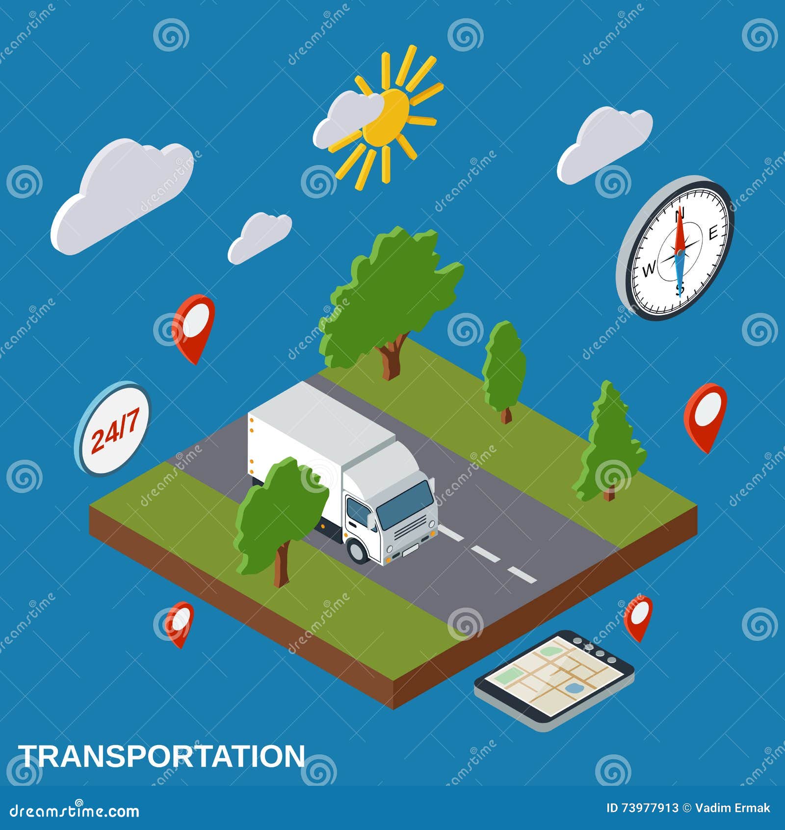 Transportation, Logistics, Delivery Vector Concept Stock Vector ...
