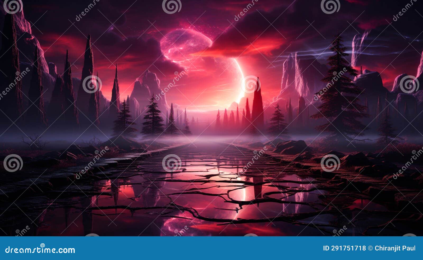 Transportation Neon Pink and Red Lights on the Road at Night Stock ...