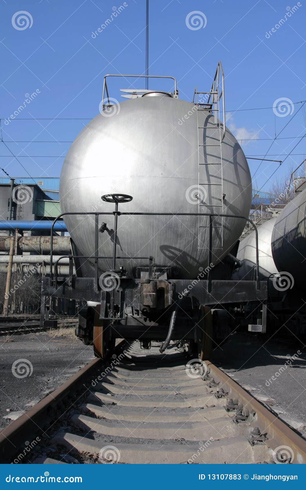 Transportation Oil Tanks by Rail Stock Image - Image of diesel ...