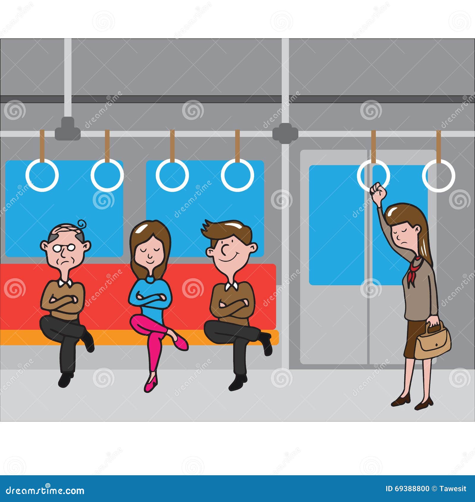 Transportation People in Subway Stock Vector - Illustration of casual ...