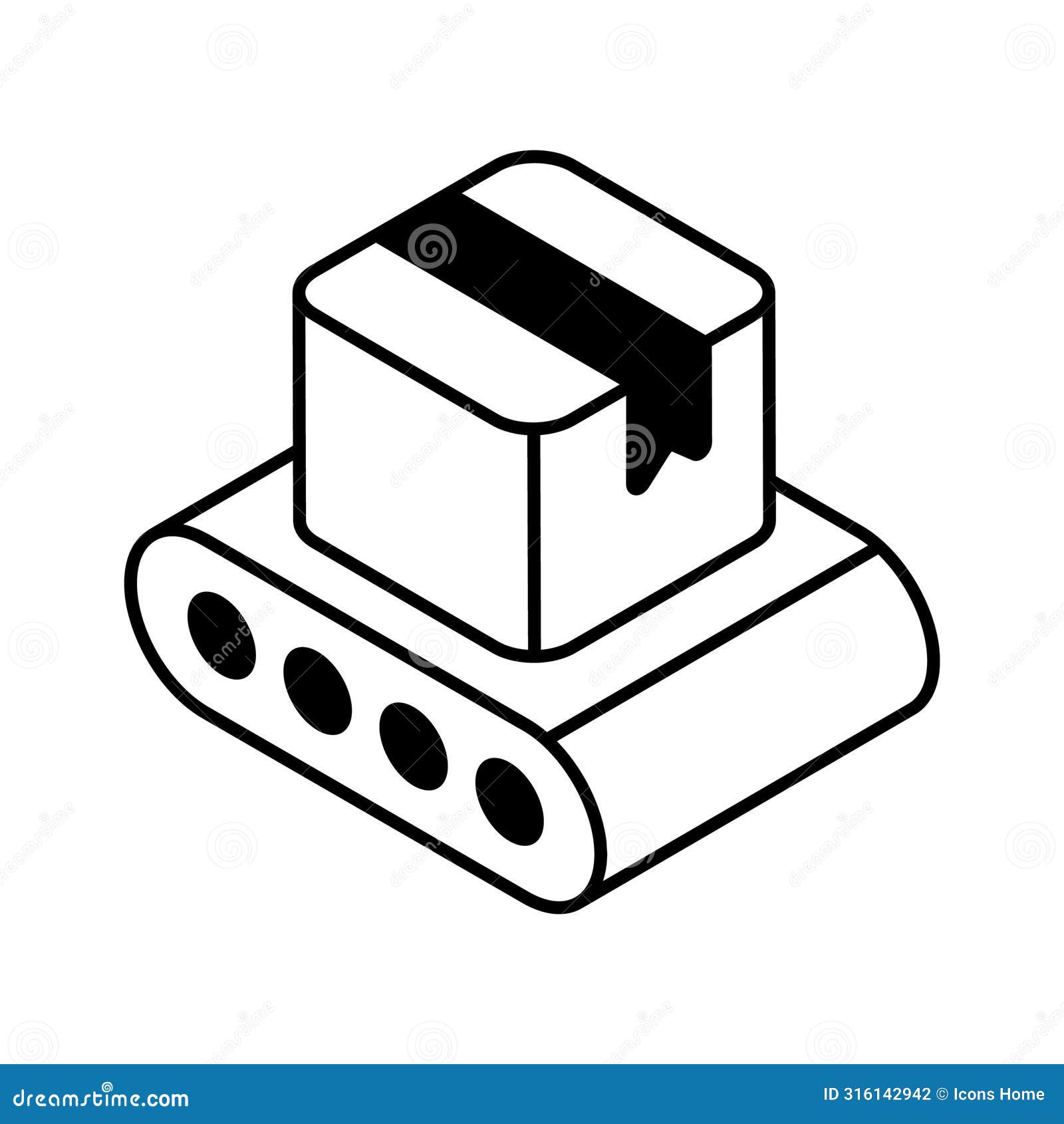 Transportation of Product Via Conveyor, Manufacturing Process Stock ...