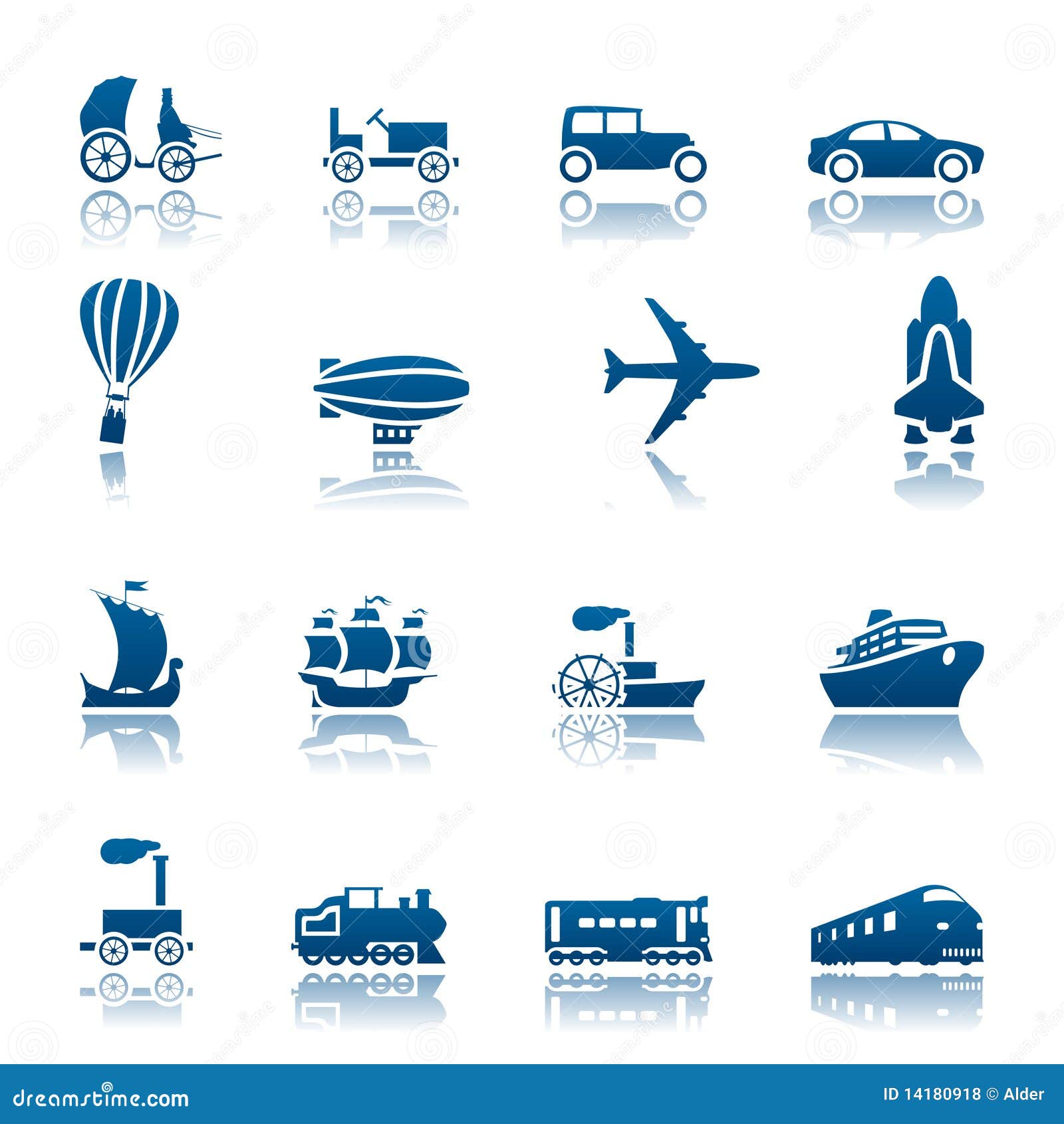 Transportation Progress Icon Set Stock Vector - Illustration of buttons ...