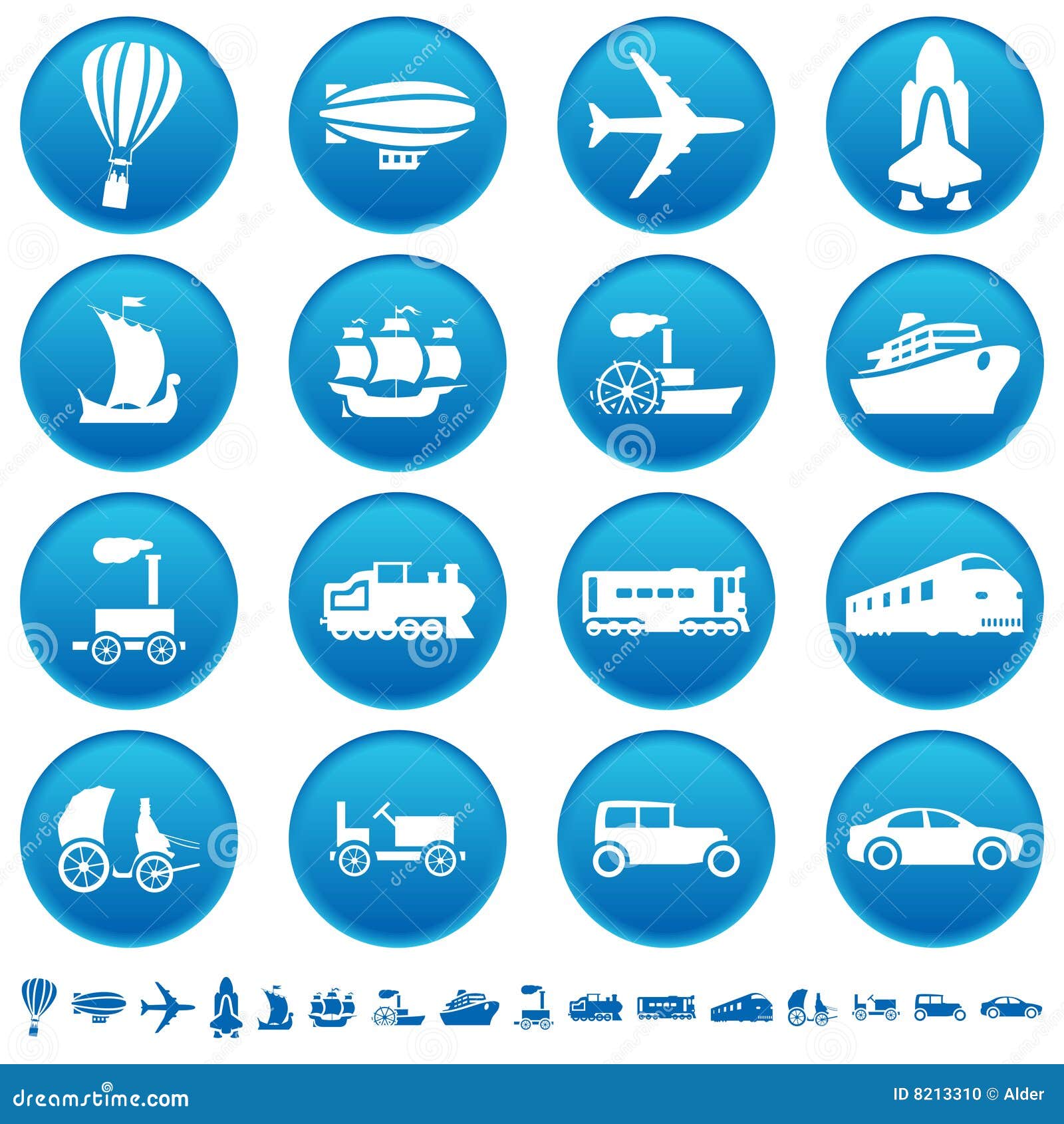 Transportation Progress Icons Stock Vector - Illustration of steamship ...