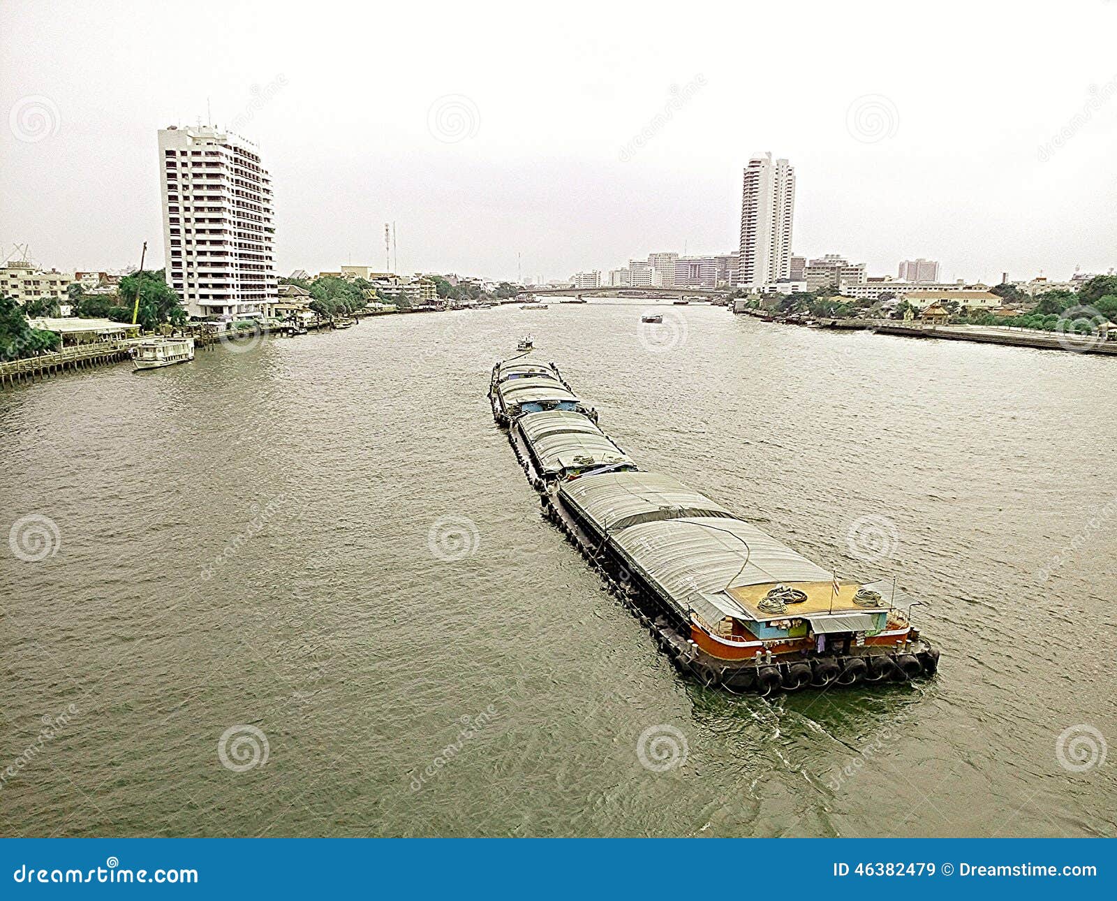 Transportation on River in Thailand. Stock Image - Image of boat ...