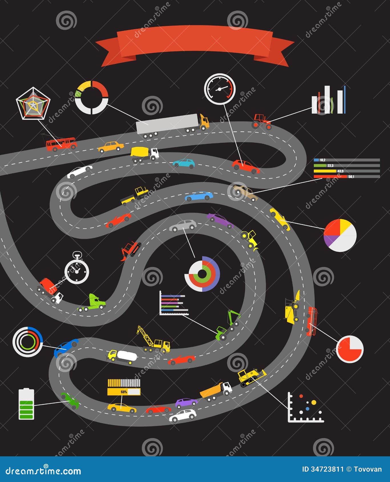 Transportation scheme stock vector. Illustration of chart - 34723811