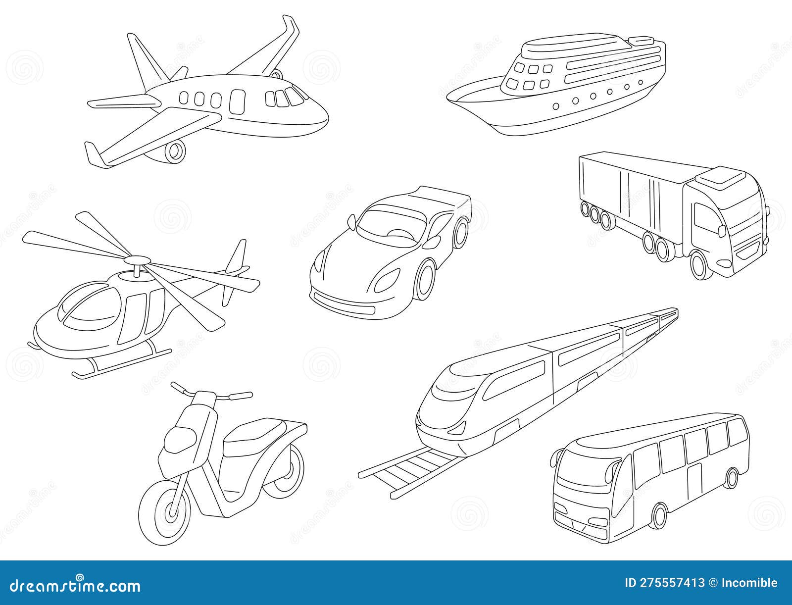 Transportation Set of Objects. Business or Industrial Images Stock ...