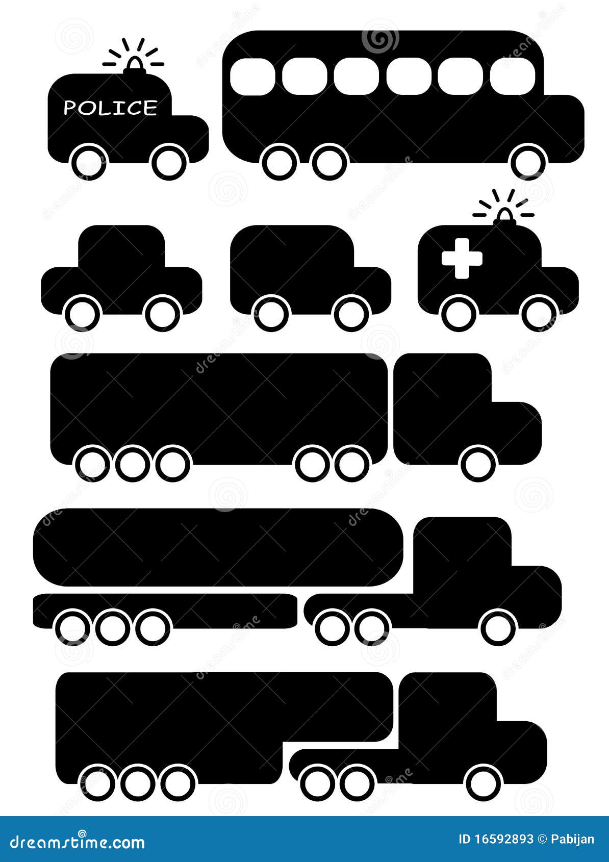 Transportation Signs (icons) Stock Illustration - Illustration of road ...