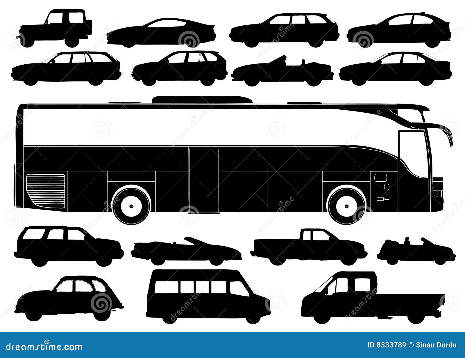 Transportation Silhouettes Cartoon Vector | CartoonDealer.com #1709225