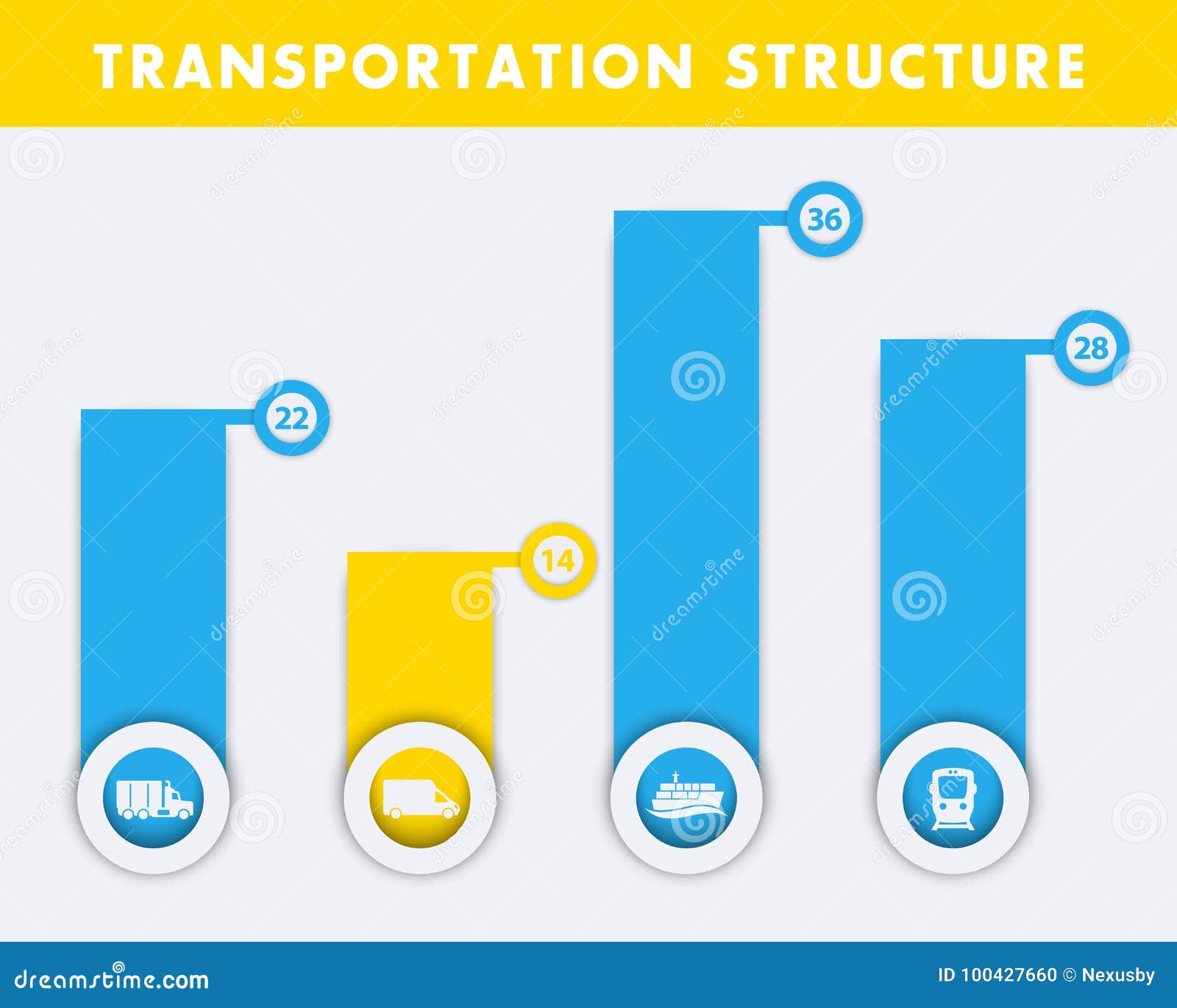 Transportation Structure Infographics Elements Stock Vector ...