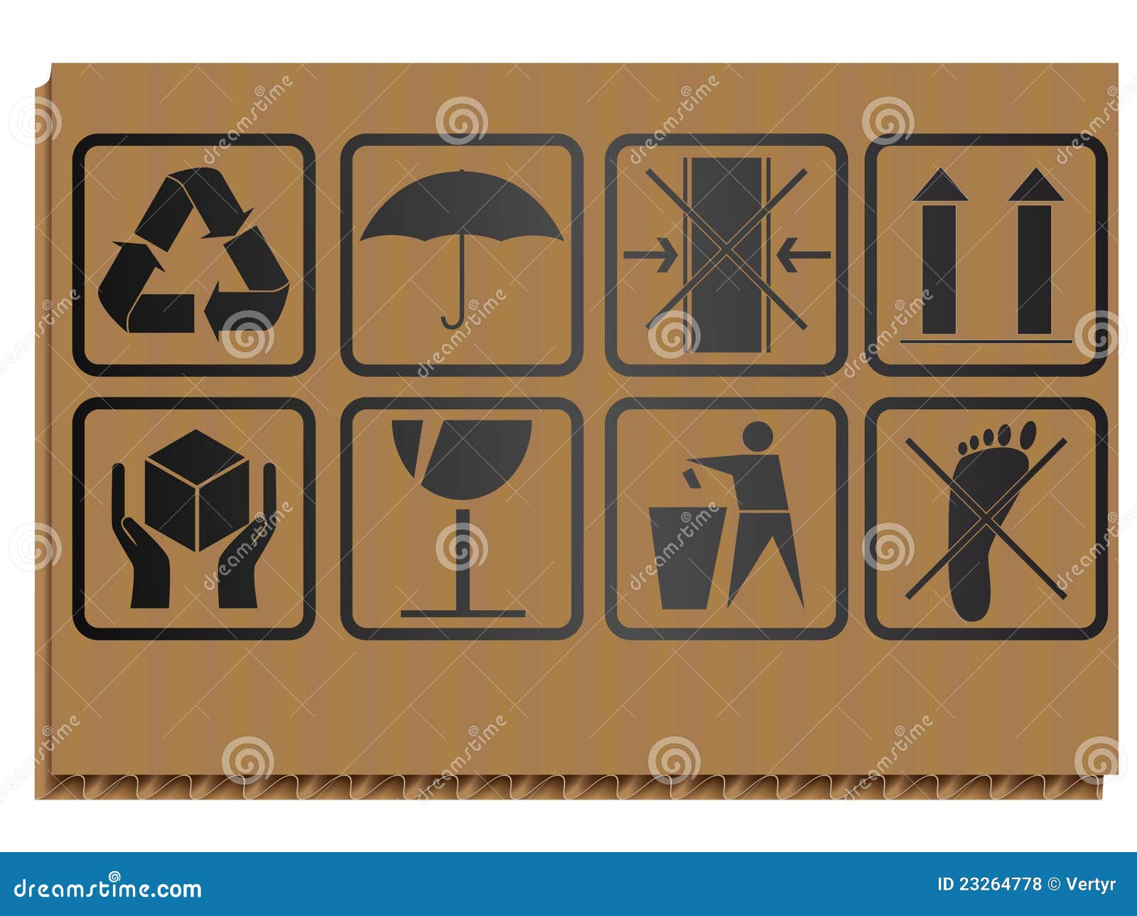 Transportation Symbols on Sheet of Cardboard Stock Vector ...