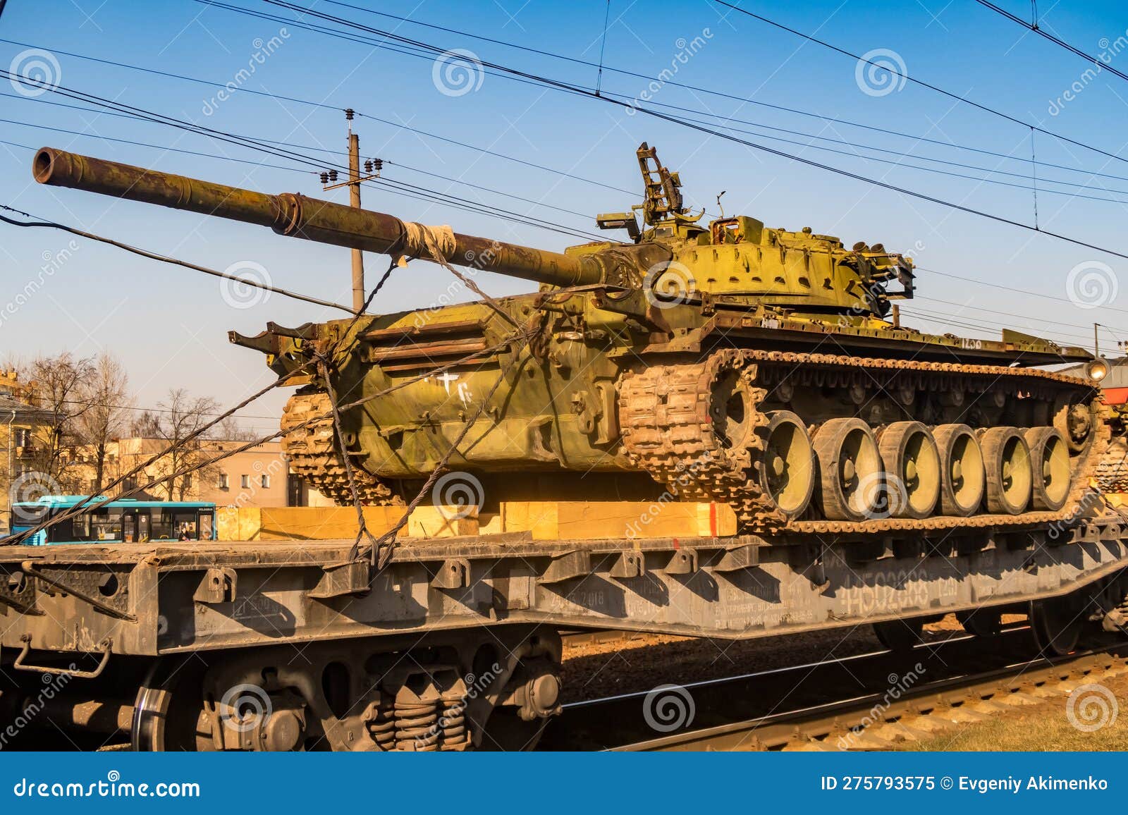 Transportation of Tanks by Train Stock Image - Image of transportation ...