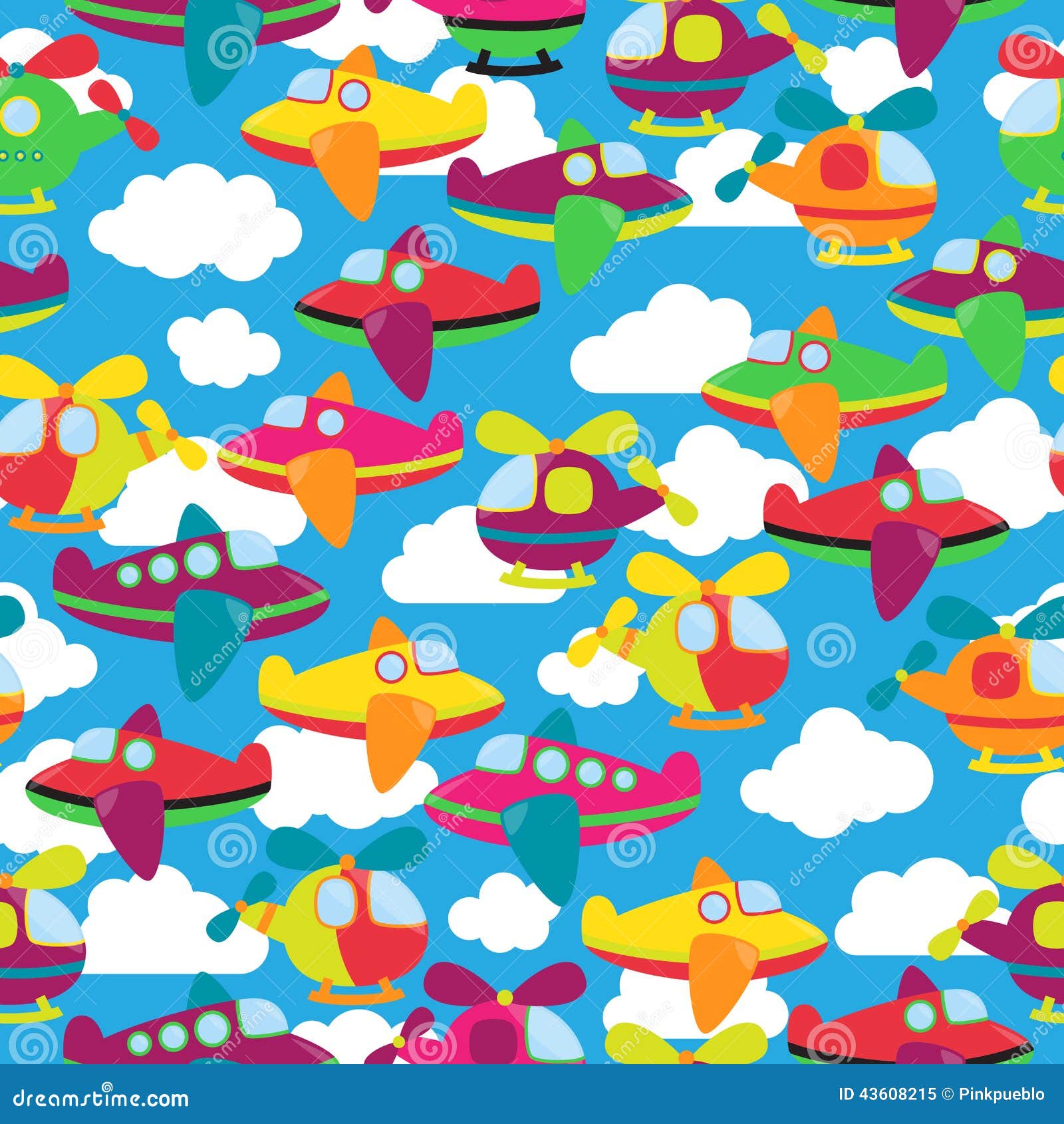 Transportation Themed Seamless Tileable Background Pattern Stock Vector ...