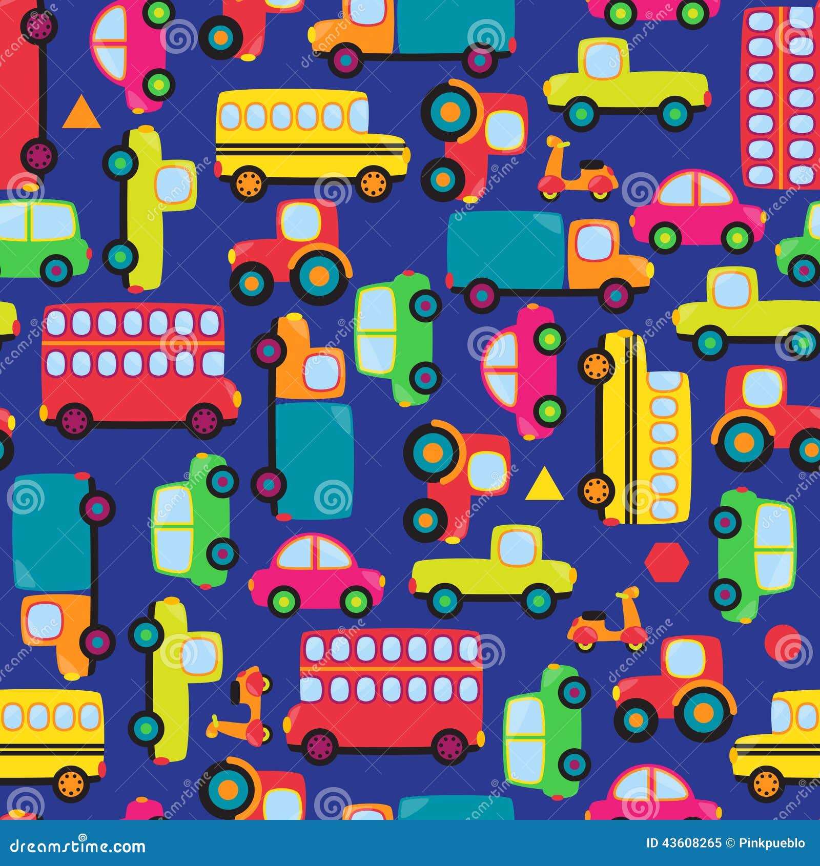 Transportation Themed Seamless Background Pattern Stock Illustrations ...