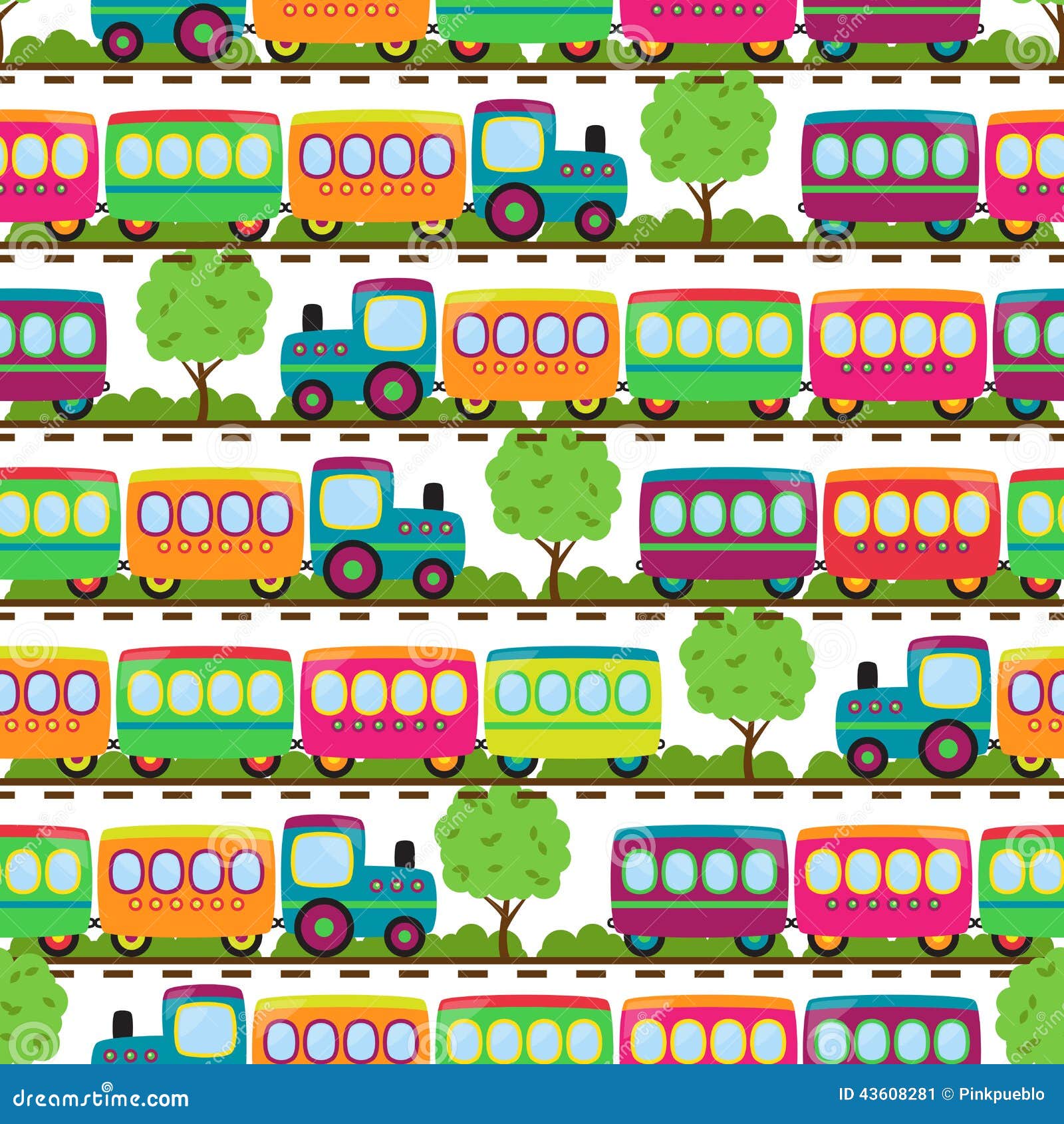 Transportation Themed Seamless Tileable Background Pattern Stock Vector ...