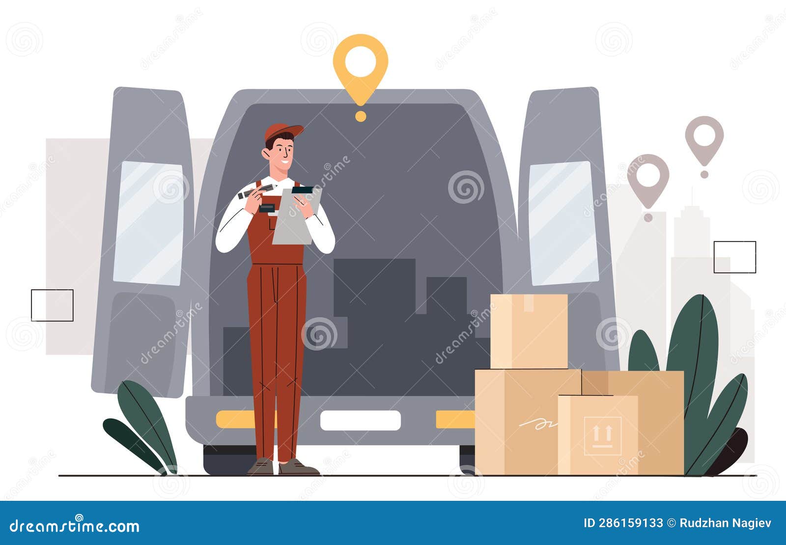 Transportation of Things Vector Concept Stock Illustration ...