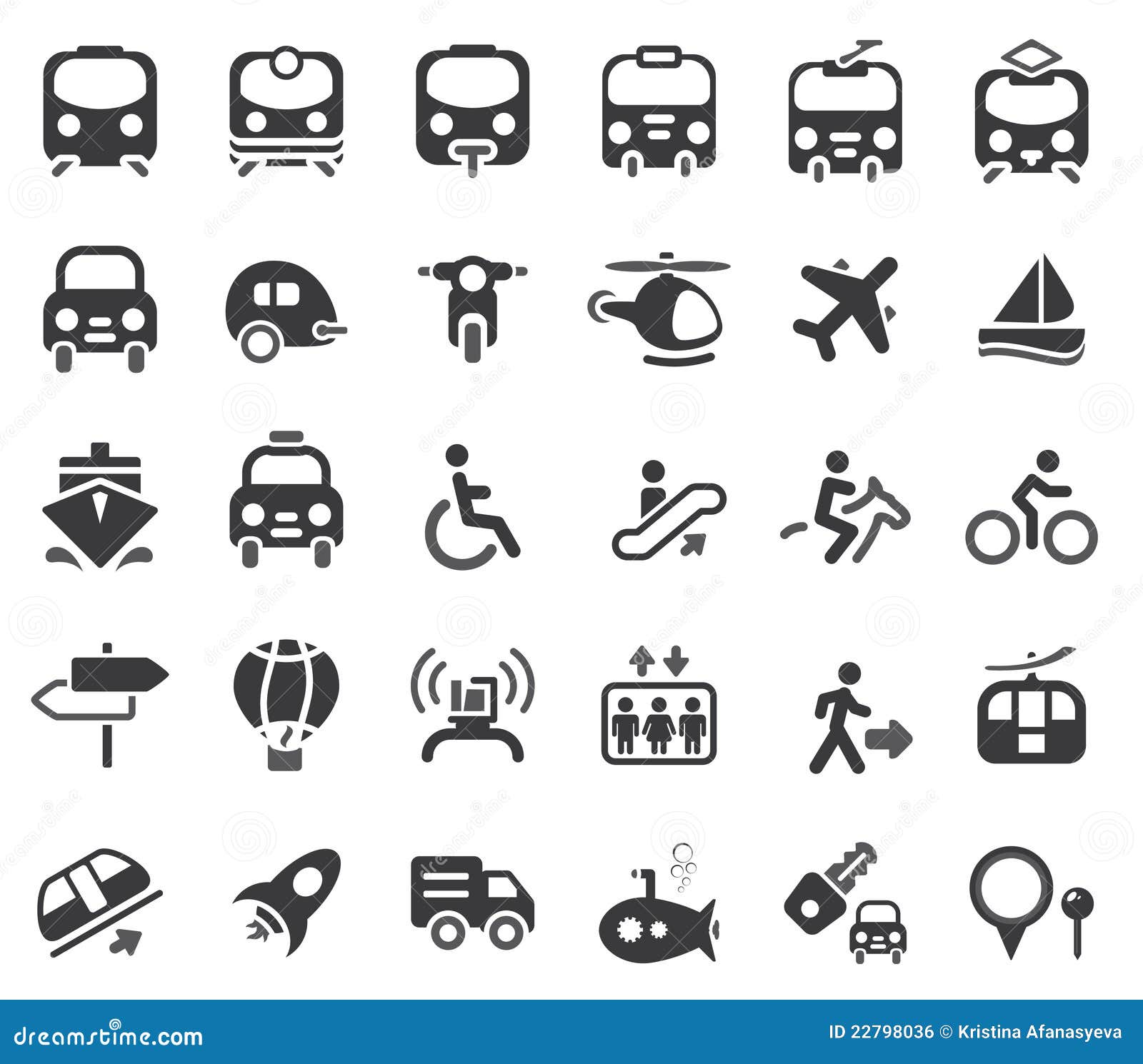 Transportation Vector Icons Stock Vector - Illustration of cargo ...