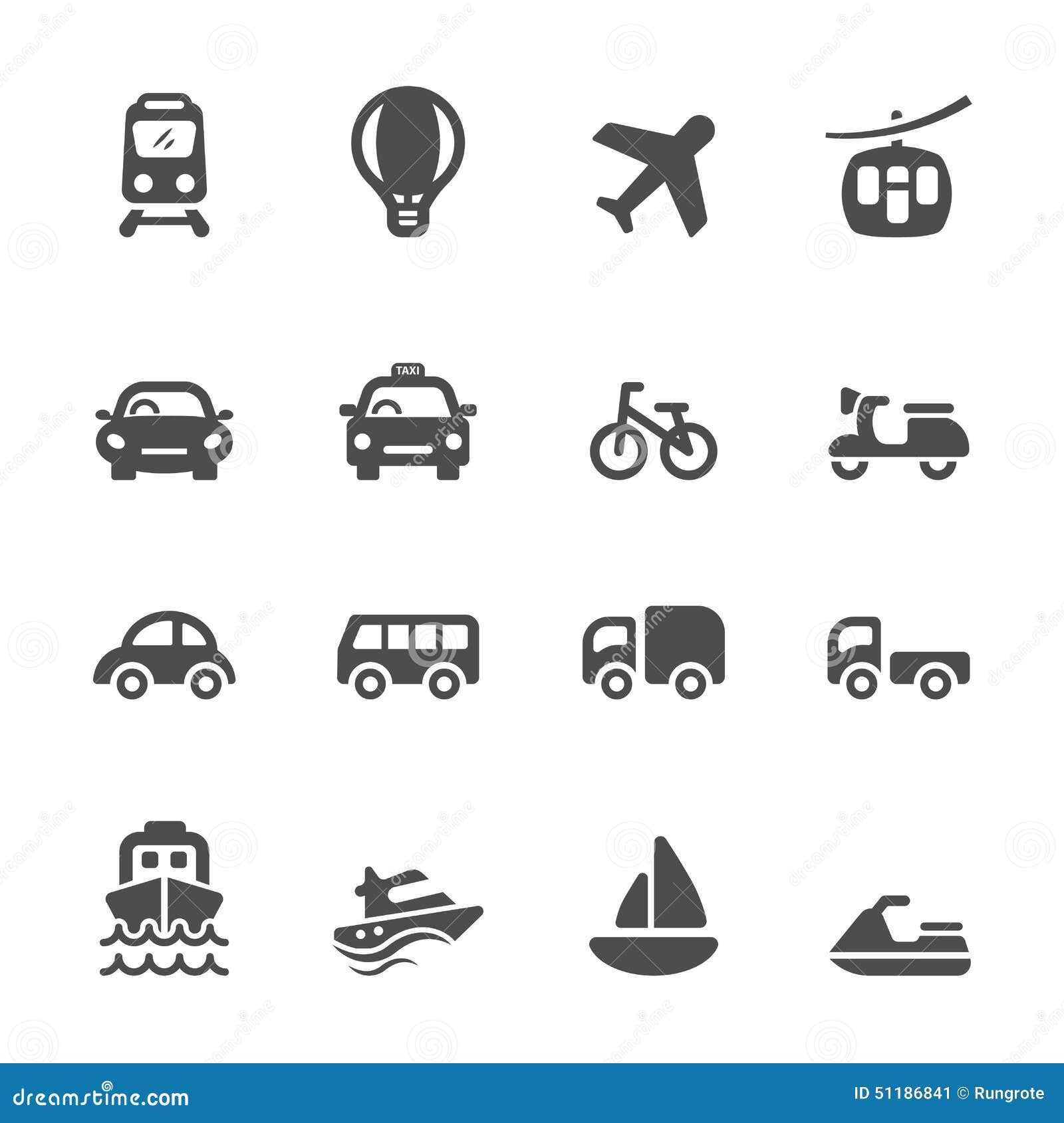 Transportation and Vehicle Icon Set, Vector Eps10 Stock Vector ...