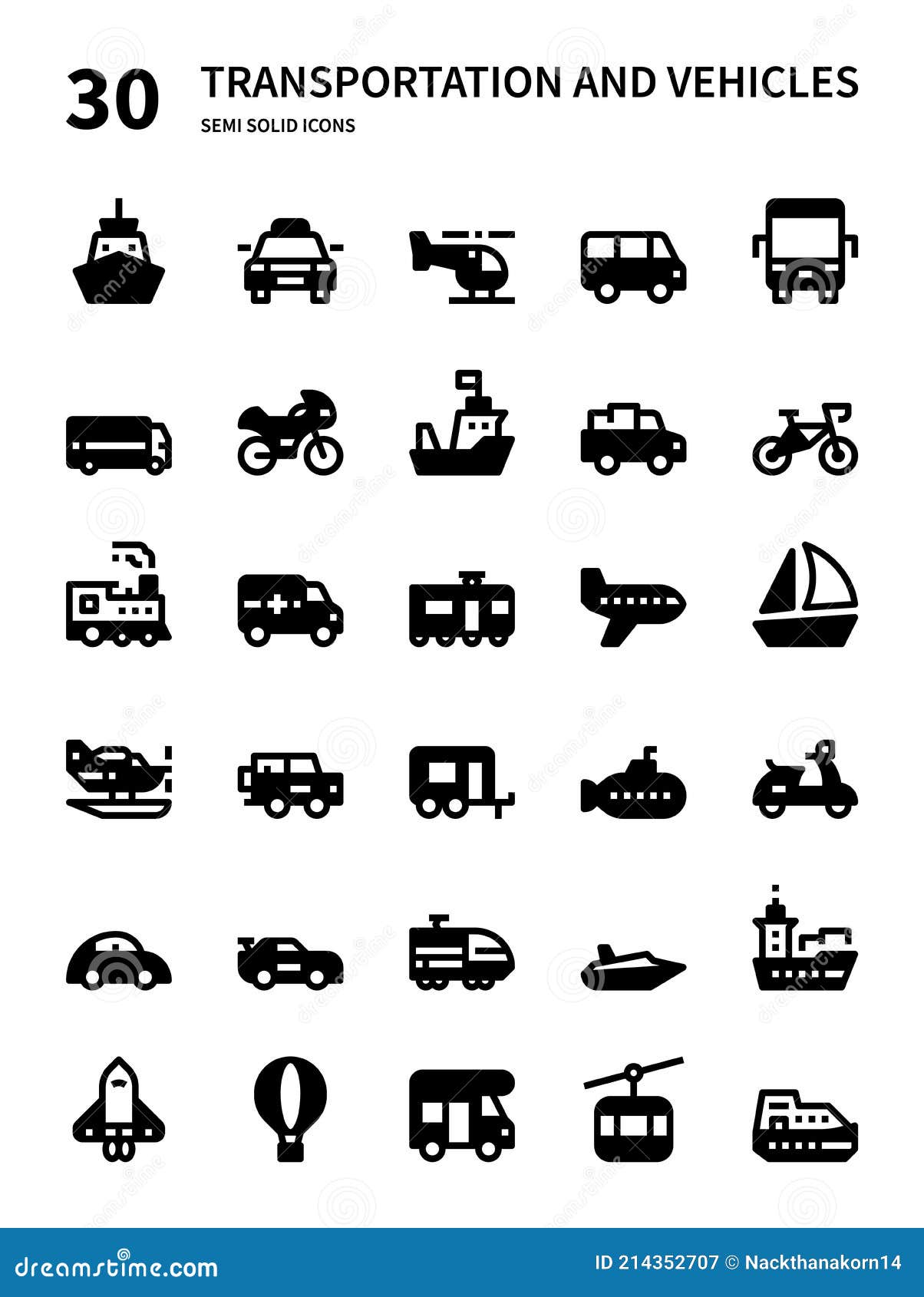 Transportation and Vehicles Icon Stock Vector - Illustration of stop ...