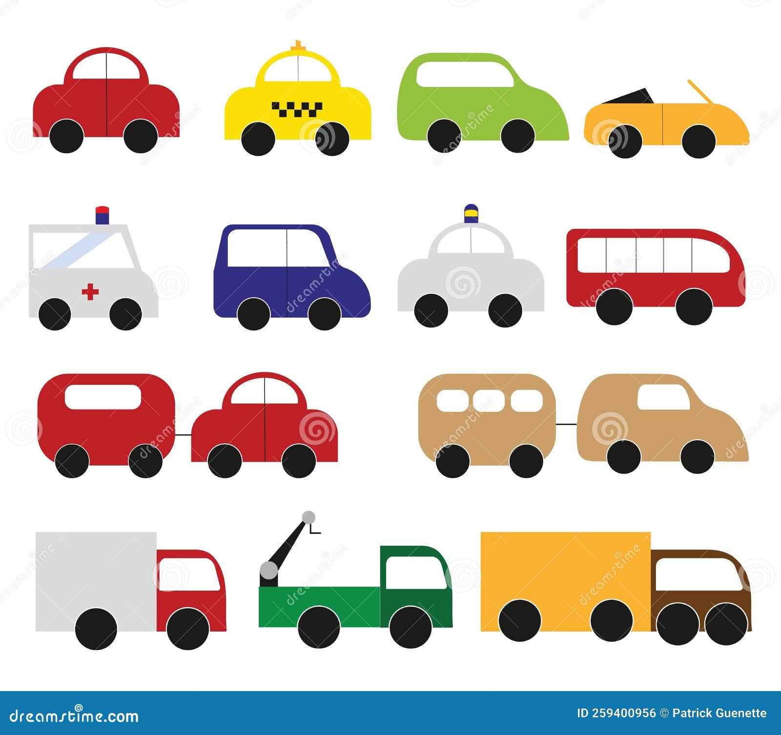 Transportation Vehicles, Icon Stock Vector - Illustration of design ...