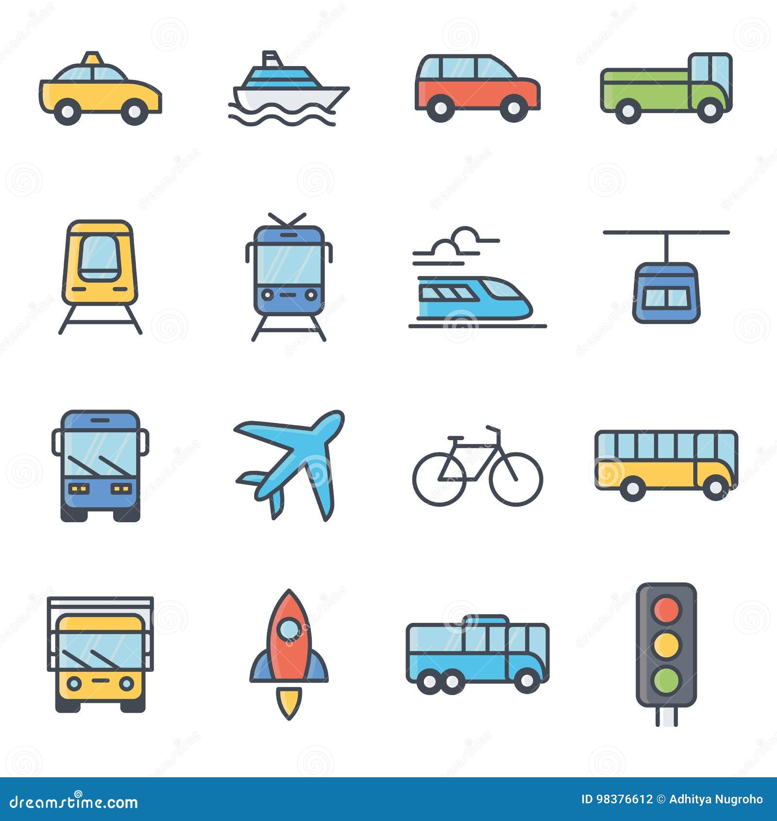 Transportation and Vehicles Stock Vector - Illustration of transport ...