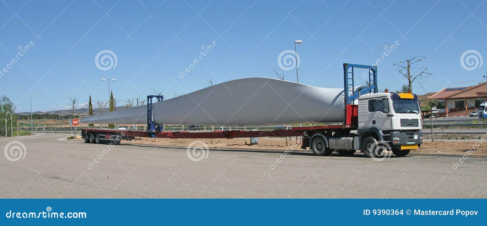 Transportation of a Wing of the Wind Turbine Stock Photo - Image of ...