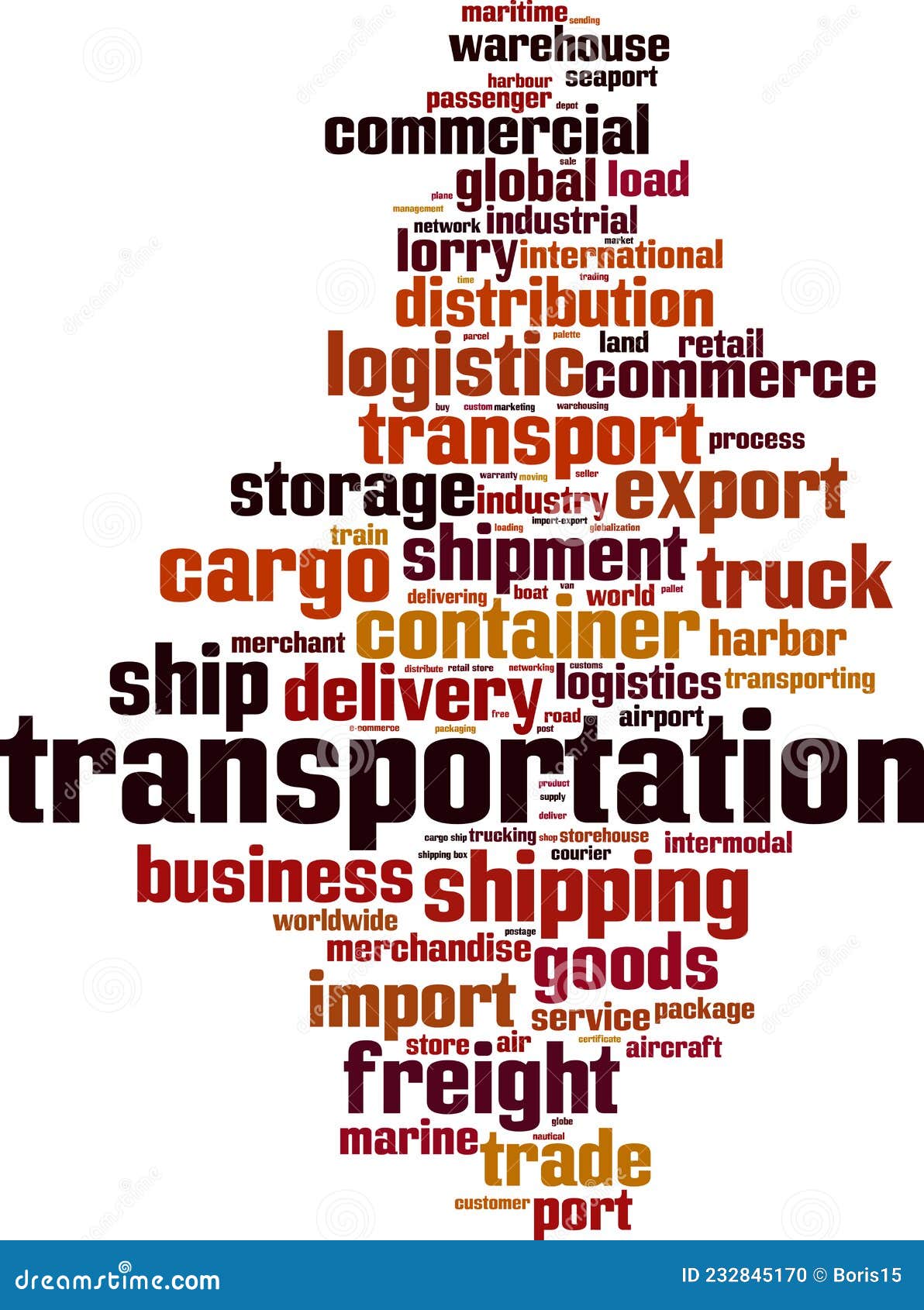 Transportation word cloud stock vector. Illustration of delivery ...
