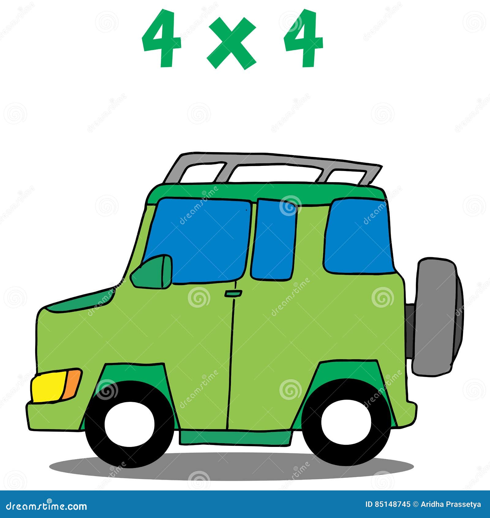 Transportation 4x4 Cartoon Vector Art | CartoonDealer.com #85148745