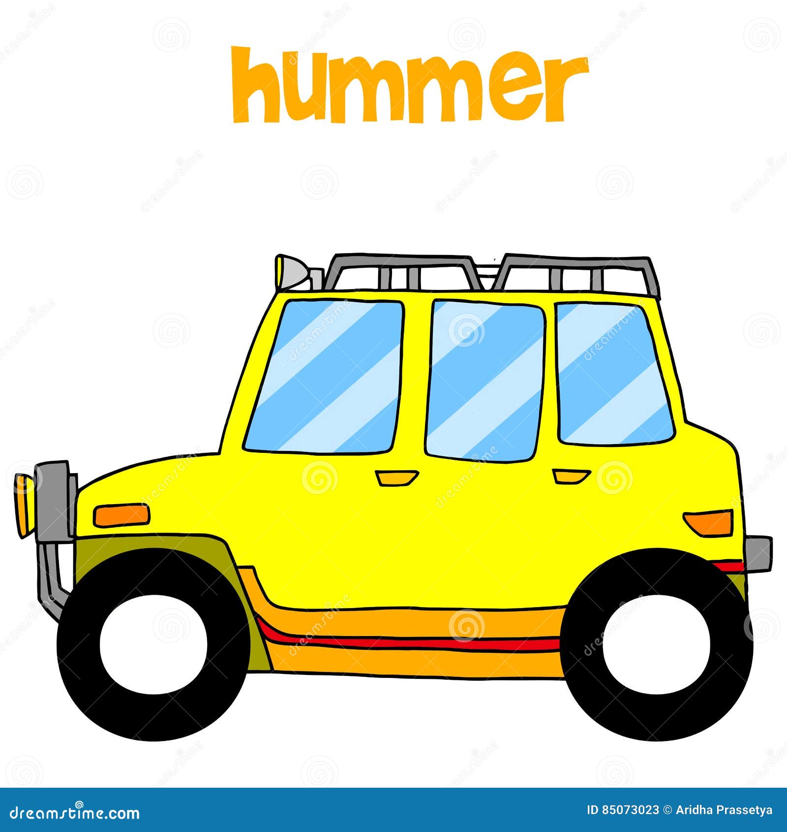 Transportation of Yellow Hummer Vector Stock Vector - Illustration of ...