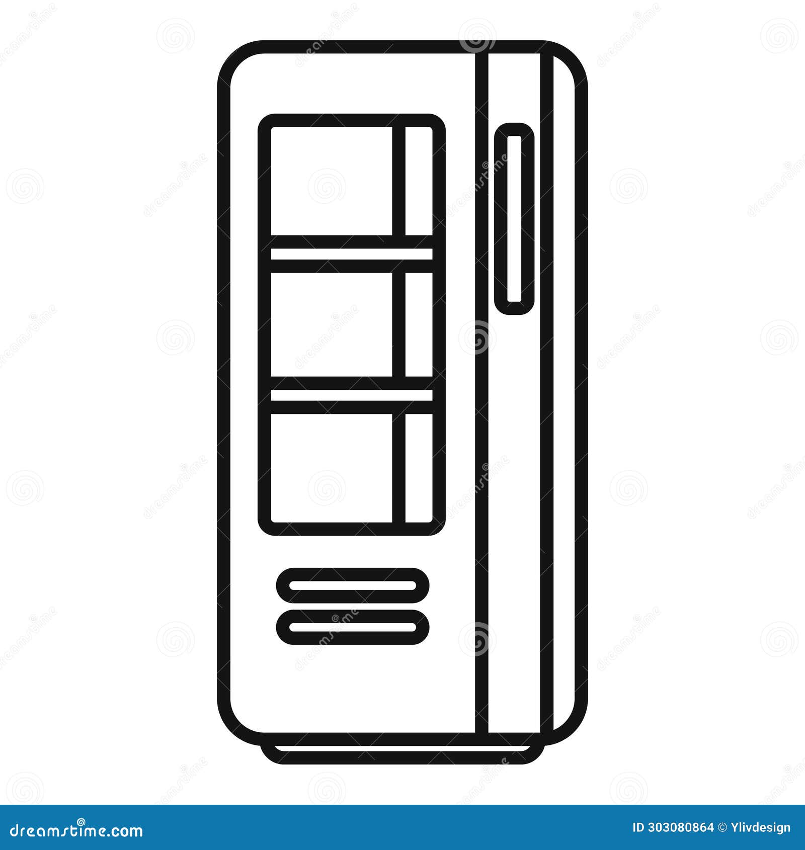 Transported Vending Machine Icon Outline Vector. Drink Cooler Stock ...