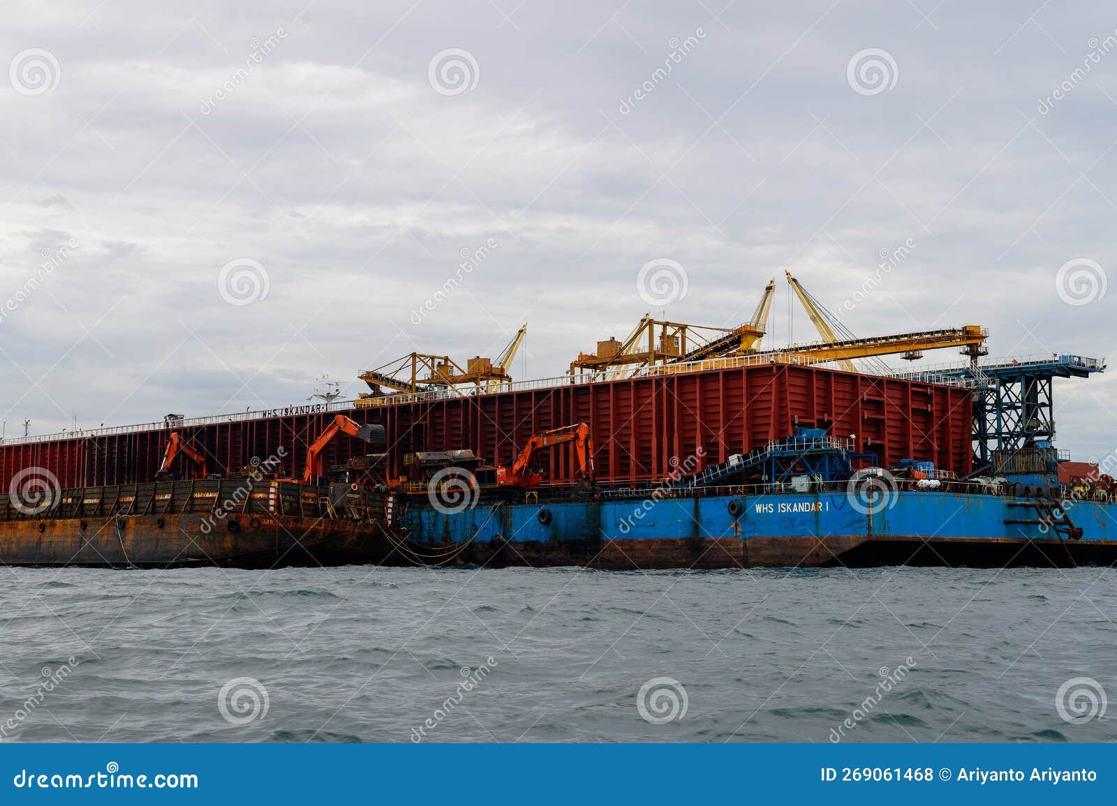 Transporting Coal into Large Ships in the Middle of the Sea Editorial ...