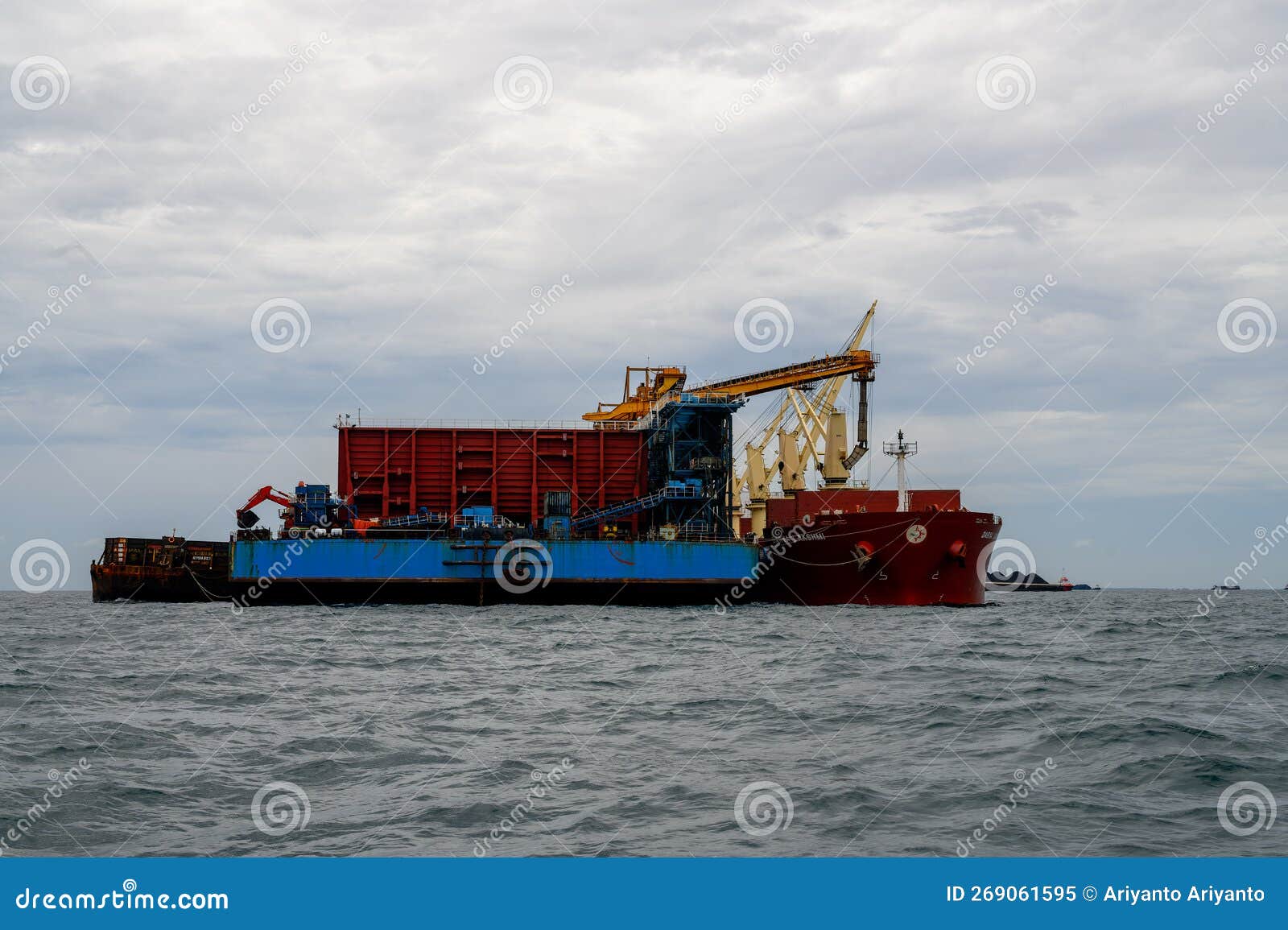 Transporting Coal into Large Ships in the Middle of the Sea Editorial ...